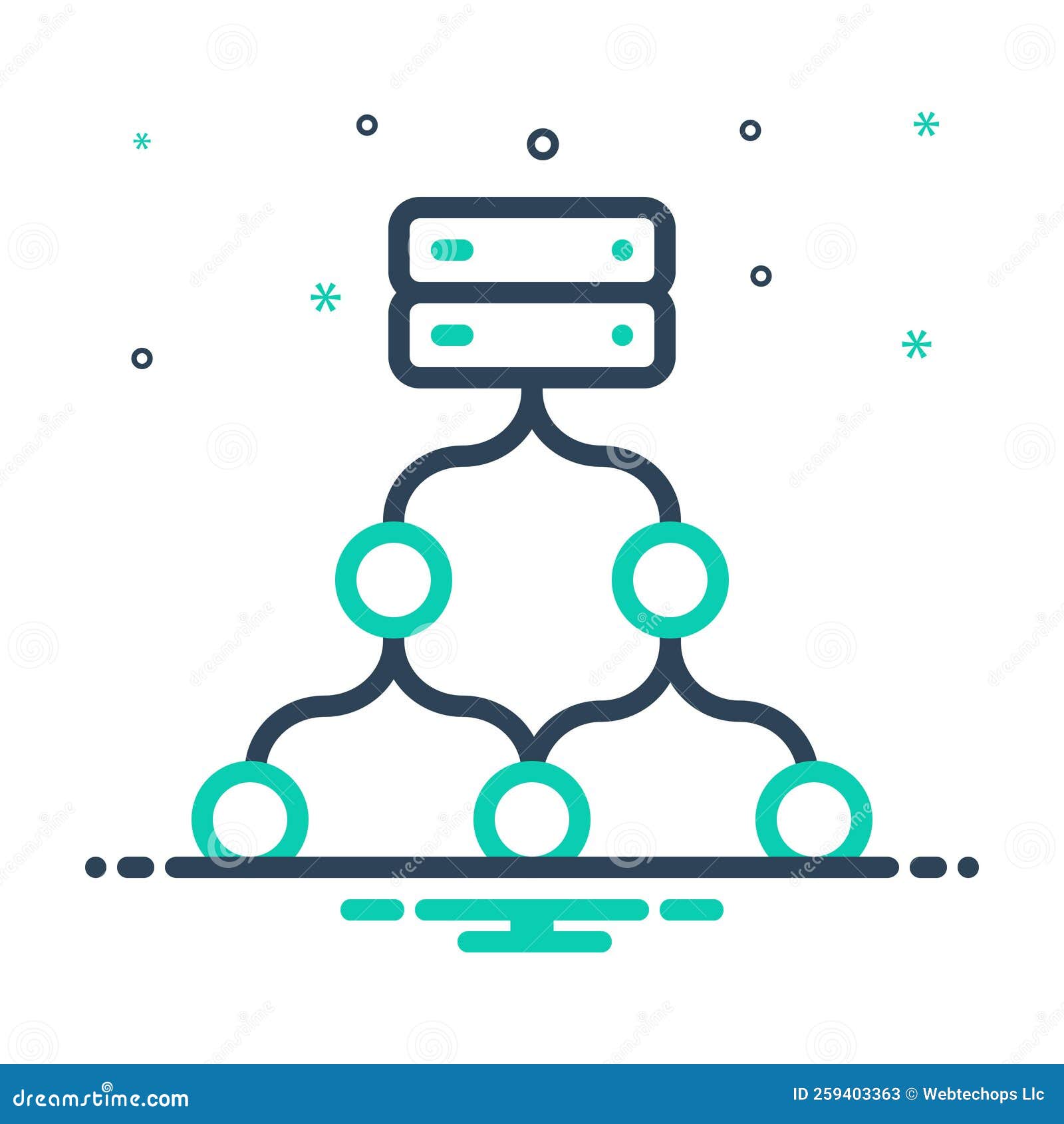 Flowchart Of Work Responsibility Silhouette Icon. Business Roles Glyph ...