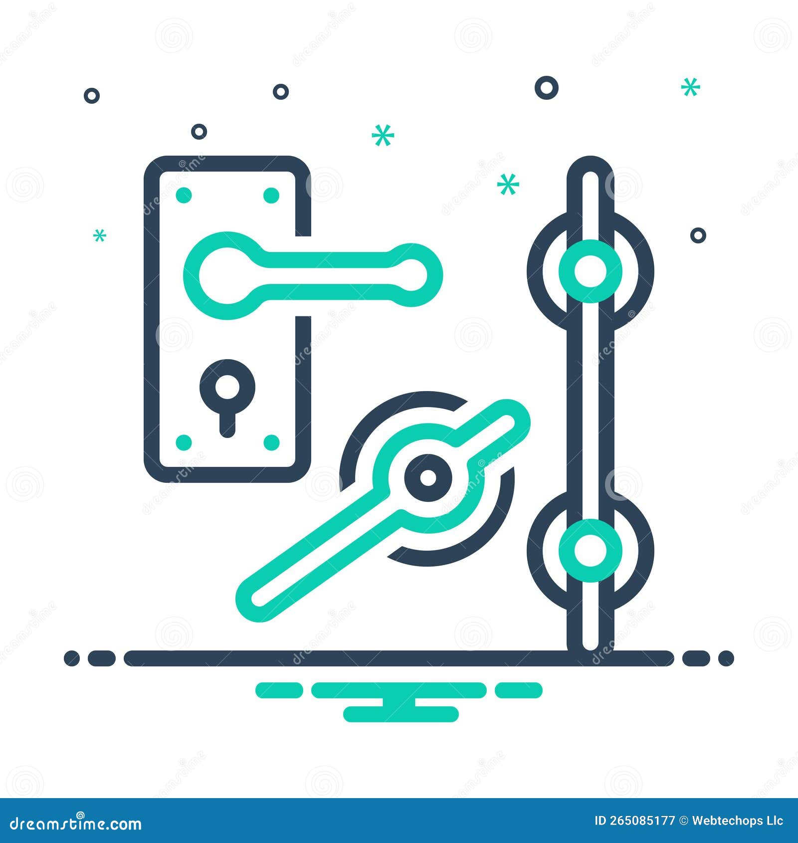 Mix Icon for Handles, Maintain and Control Stock Vector - Illustration ...