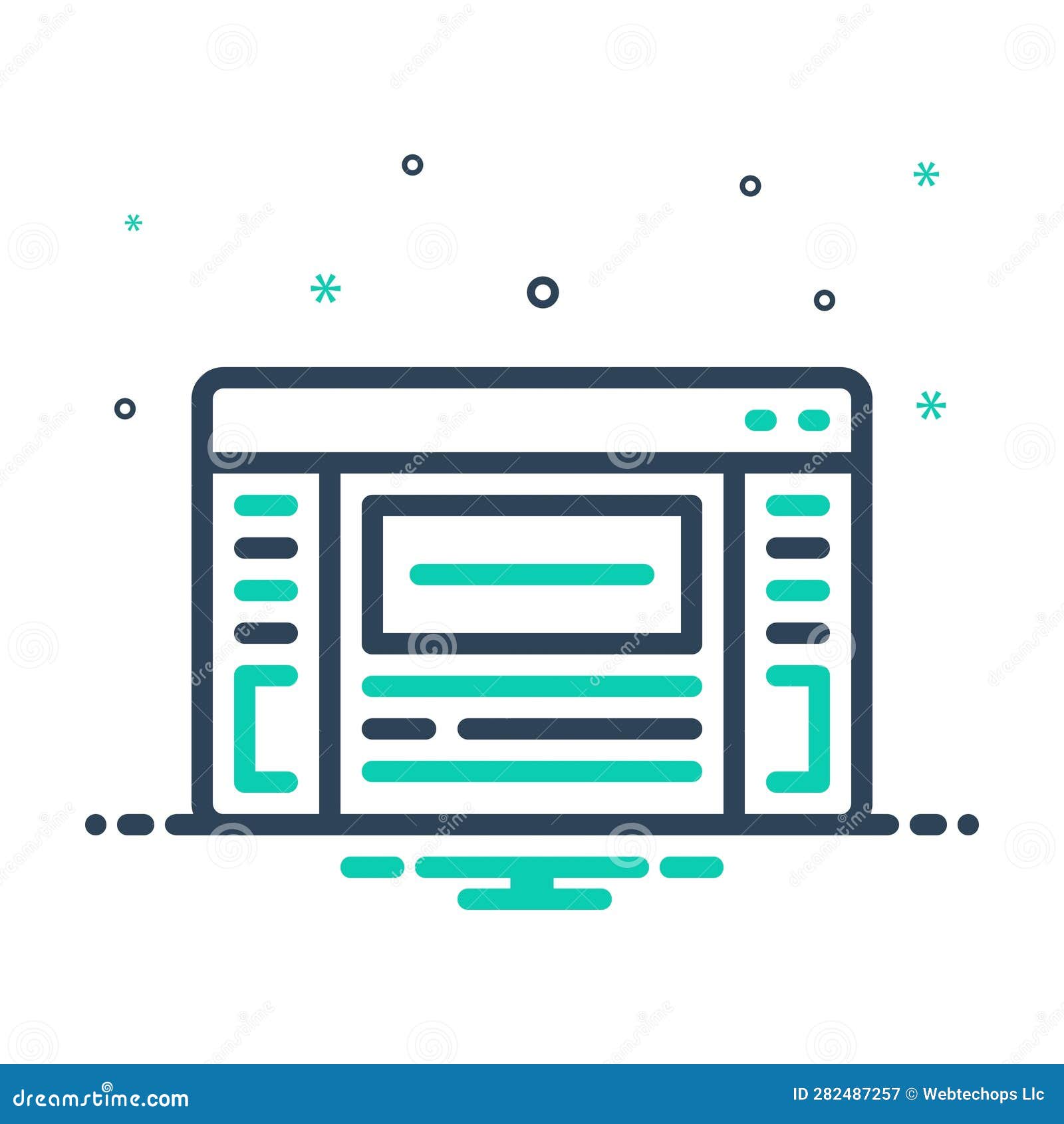 Mix Icon for Interfaces, Application and Technology Stock Vector ...