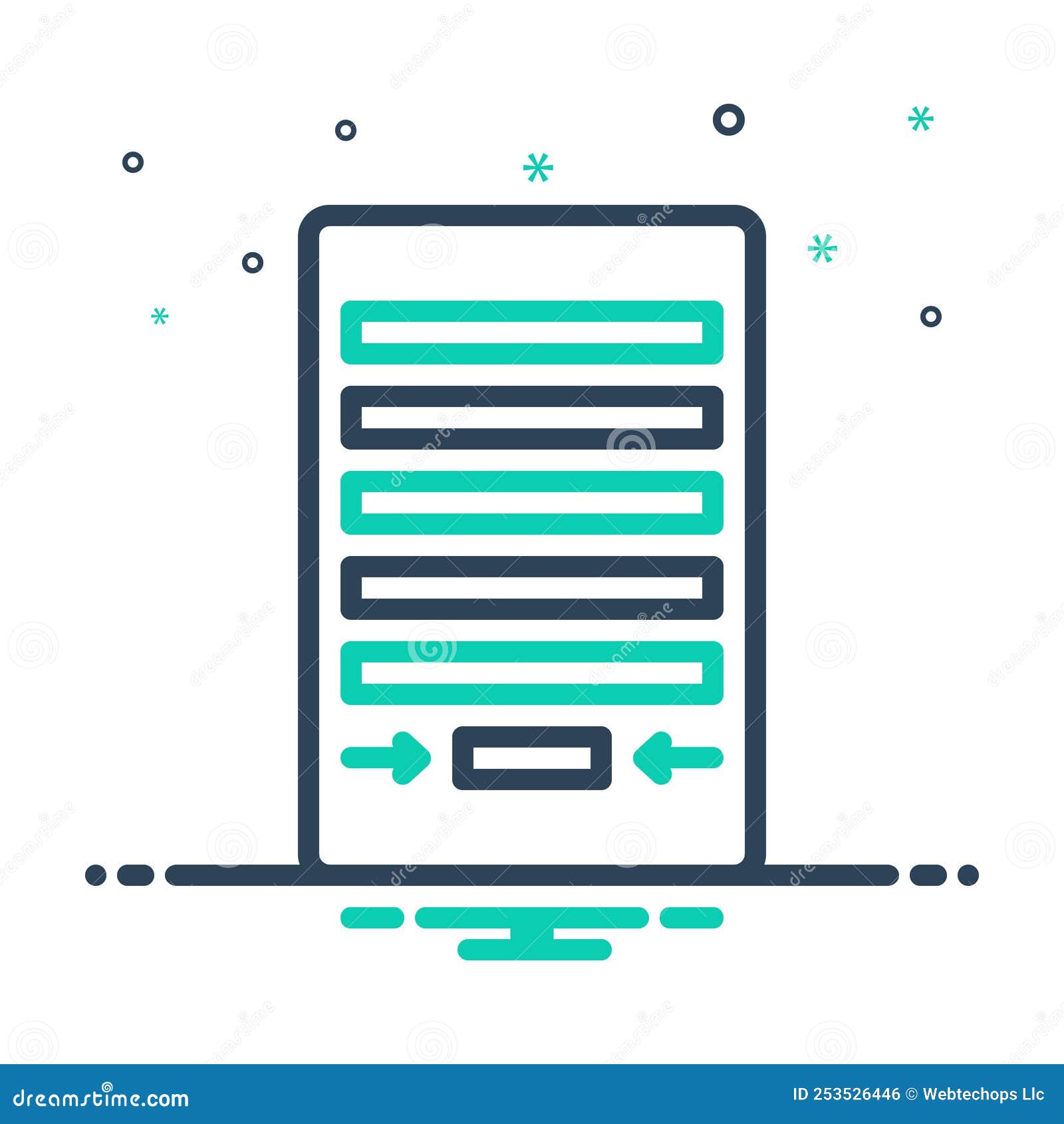 Justify Text Icon In Neon Style. Can Be Used For Web, Logo, Mobile App ...