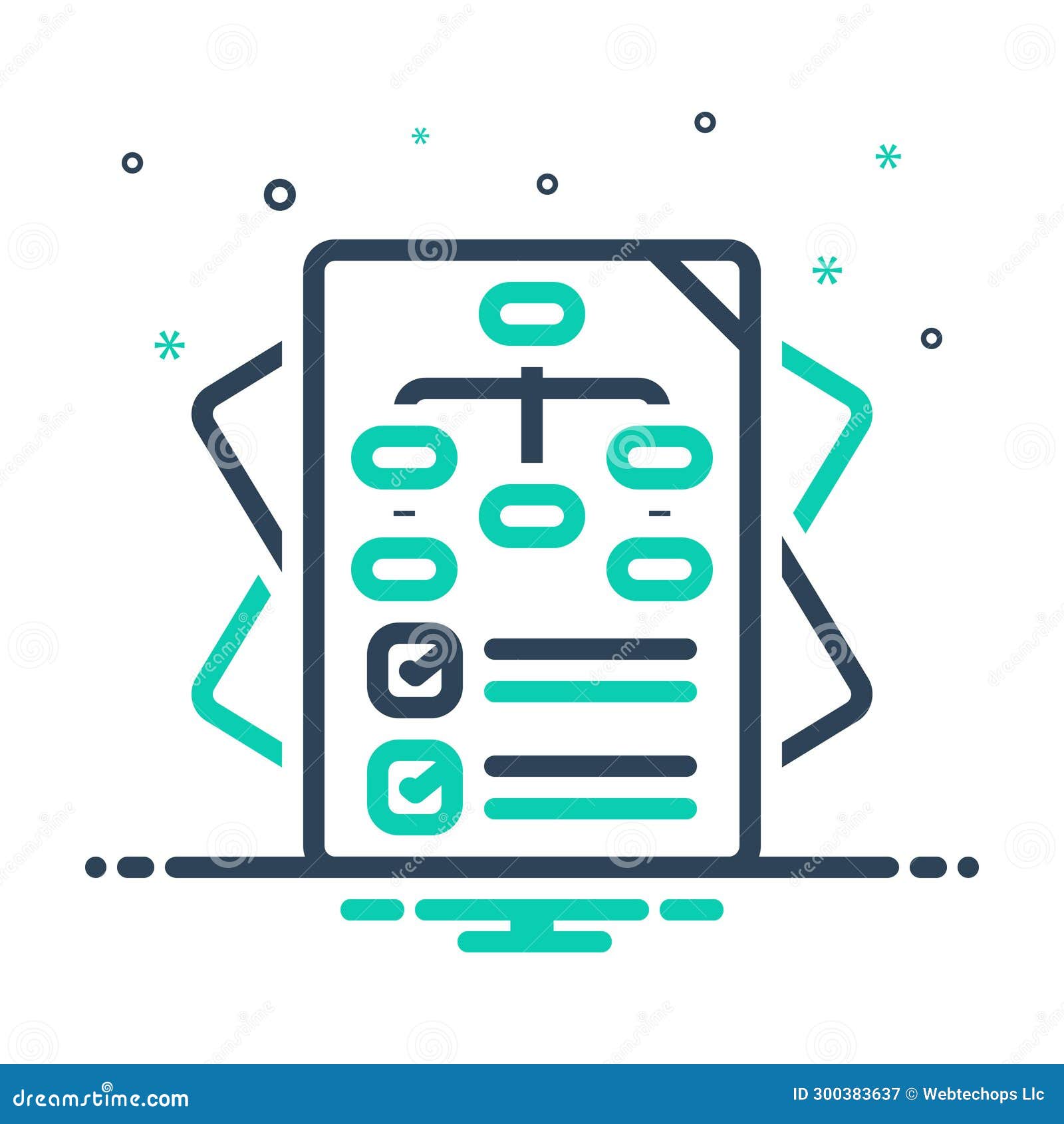 Mix Icon for Planning, Organizer and Paperwork Stock Vector ...