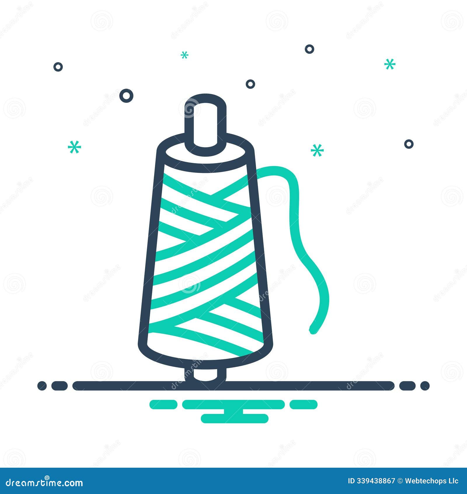 Mix Icon for Sewing Thread Spool, Sewing and Tailor Stock Vector ...