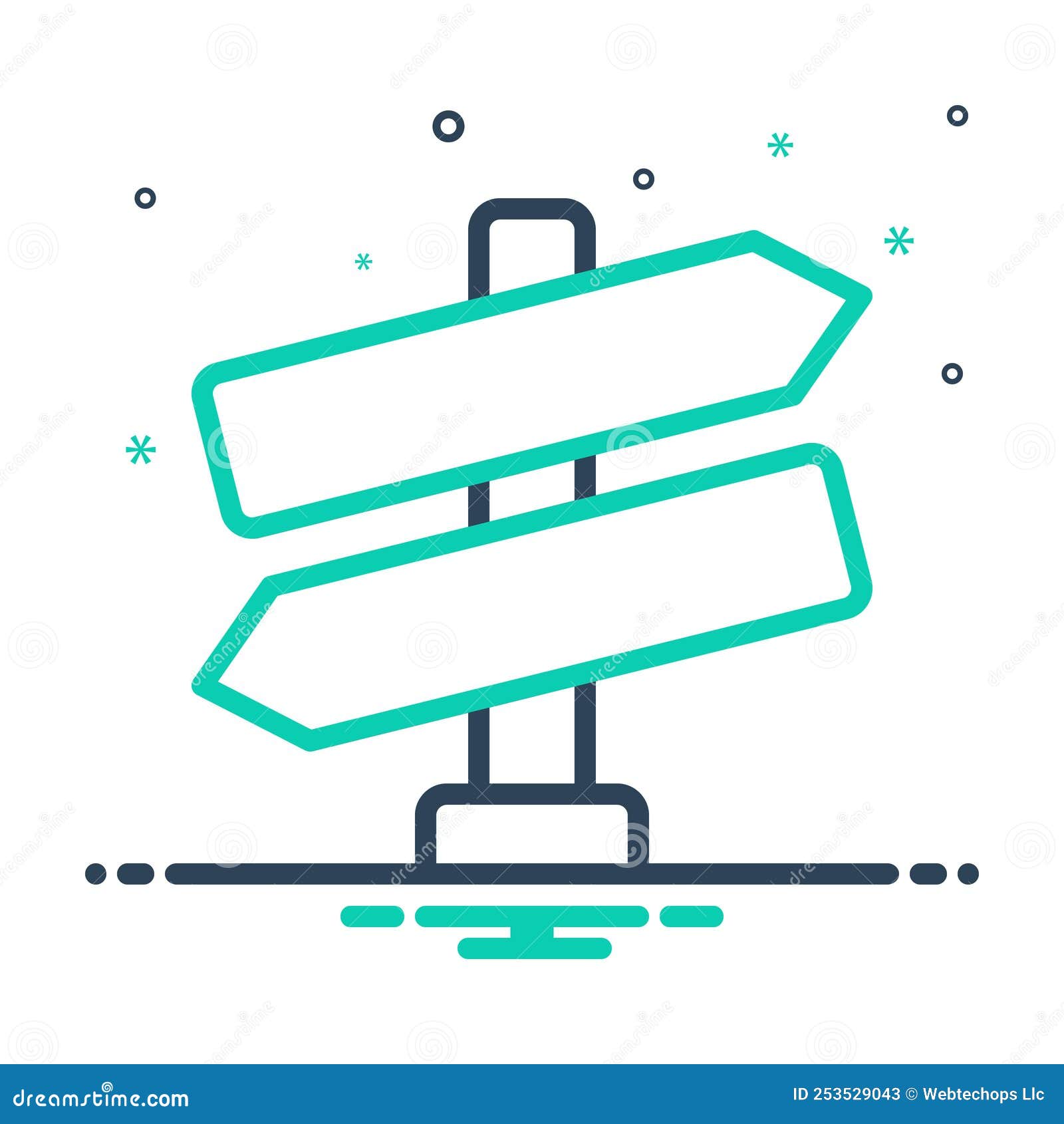 Mix Icon for Should, Arrow and Billboard Stock Illustration ...