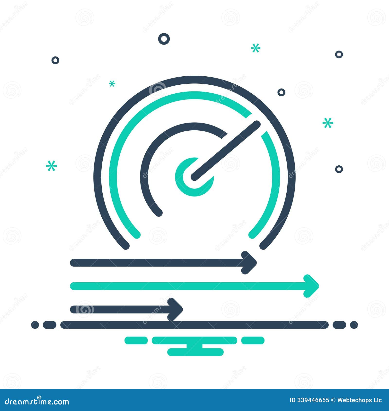 Mix Icon for Speed, Motion and Pace Stock Illustration - Illustration ...