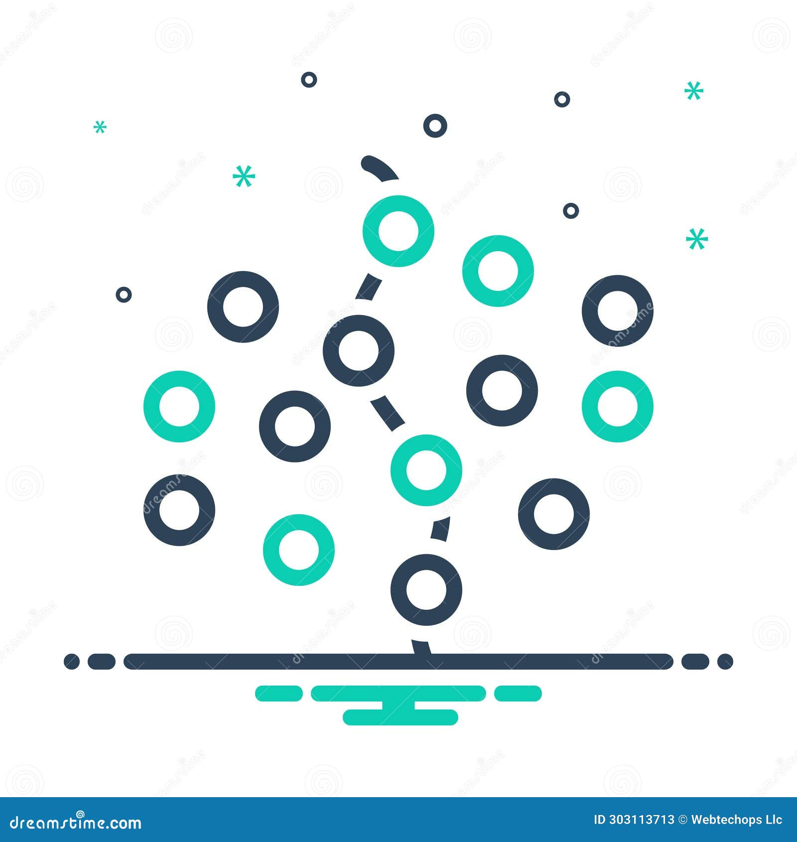 Mix Icon for Synthesis, Protein and Atomic Stock Illustration ...
