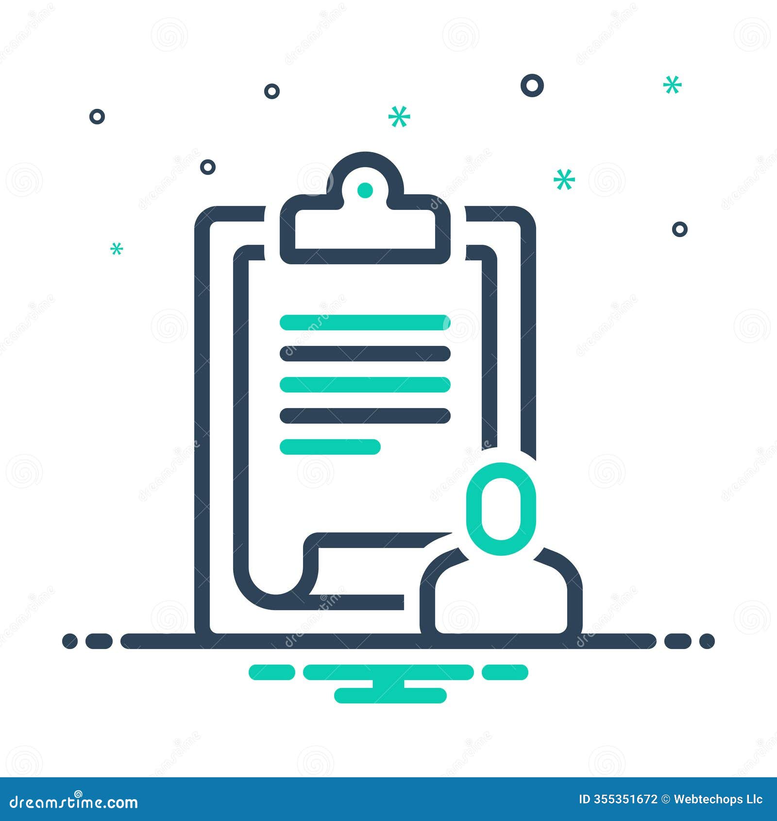 Mix Icon for Task, Deed and Document Stock Illustration - Illustration ...
