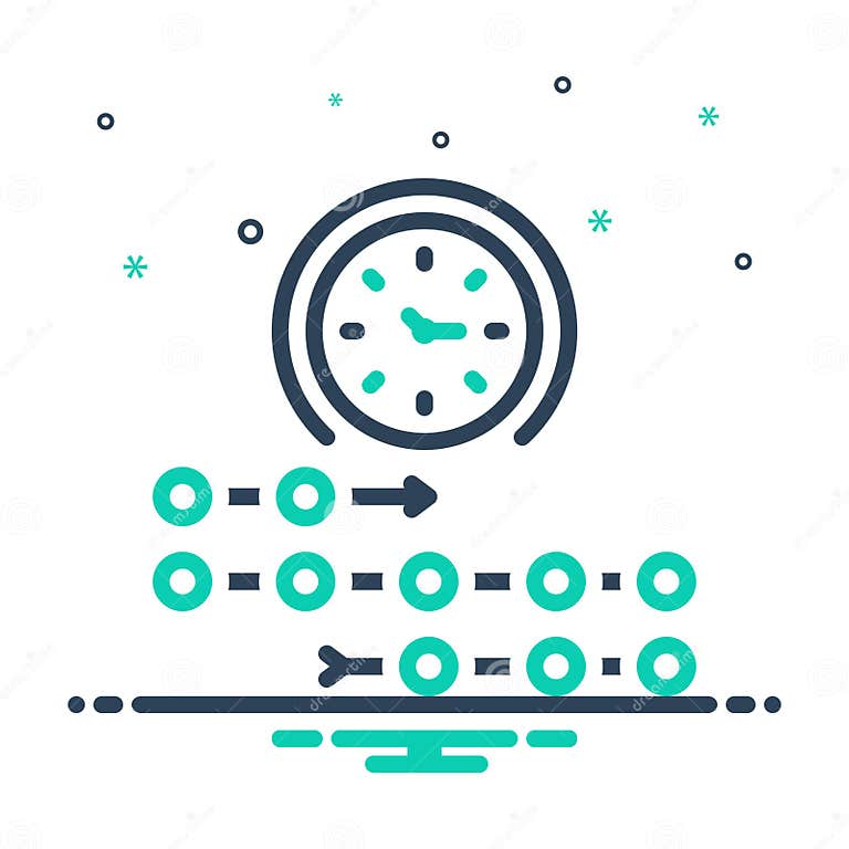 Mix Icon for Timeline, Progress and Deadline Stock Illustration ...