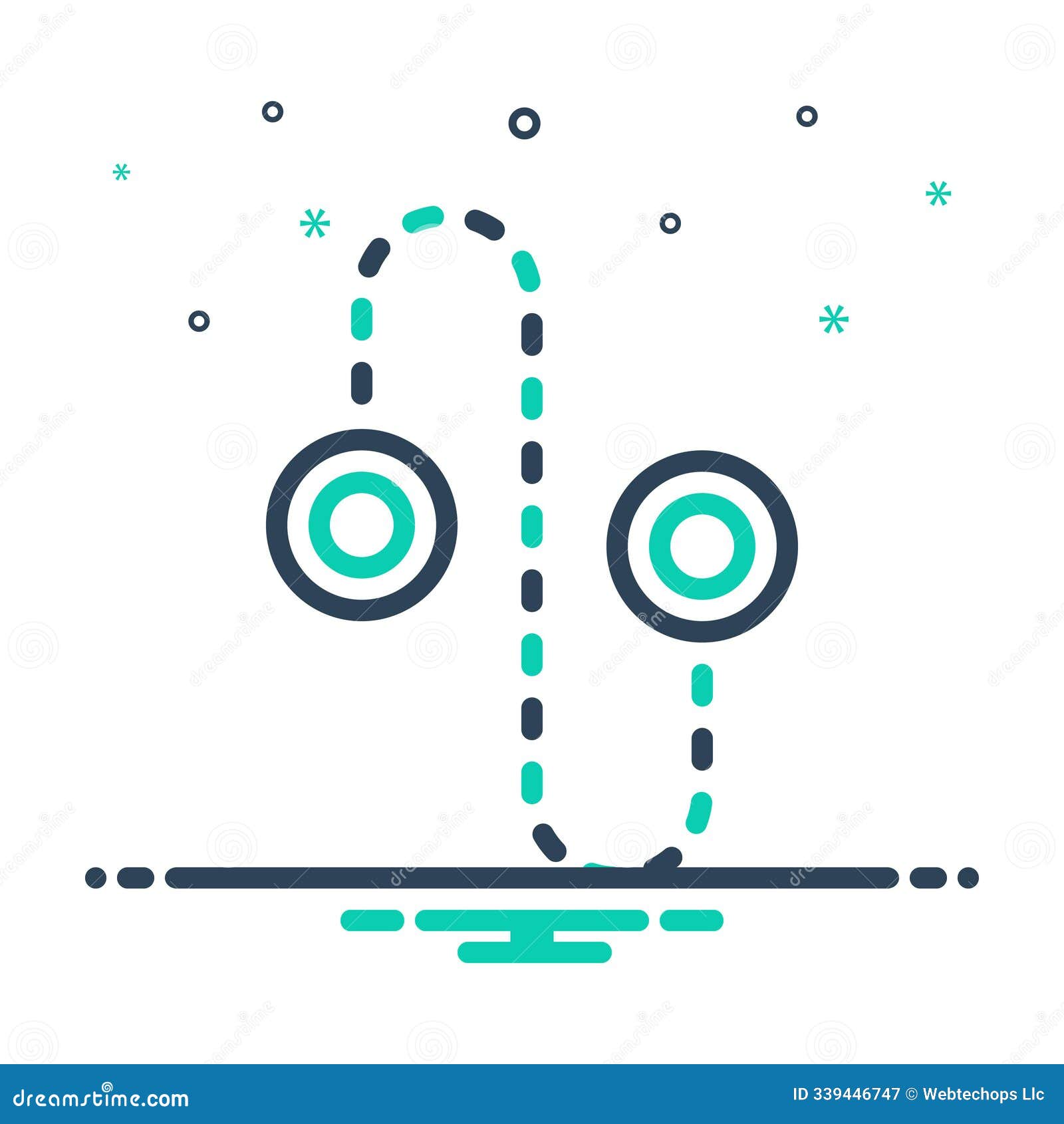 Mix Icon for Trajectory, Route and Motion Stock Vector - Illustration ...