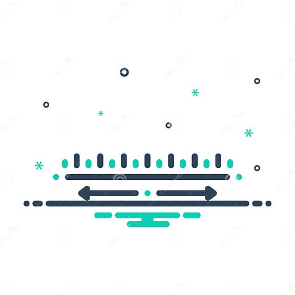 Mix Icon for Width, Broadness and Scale Stock Illustration ...