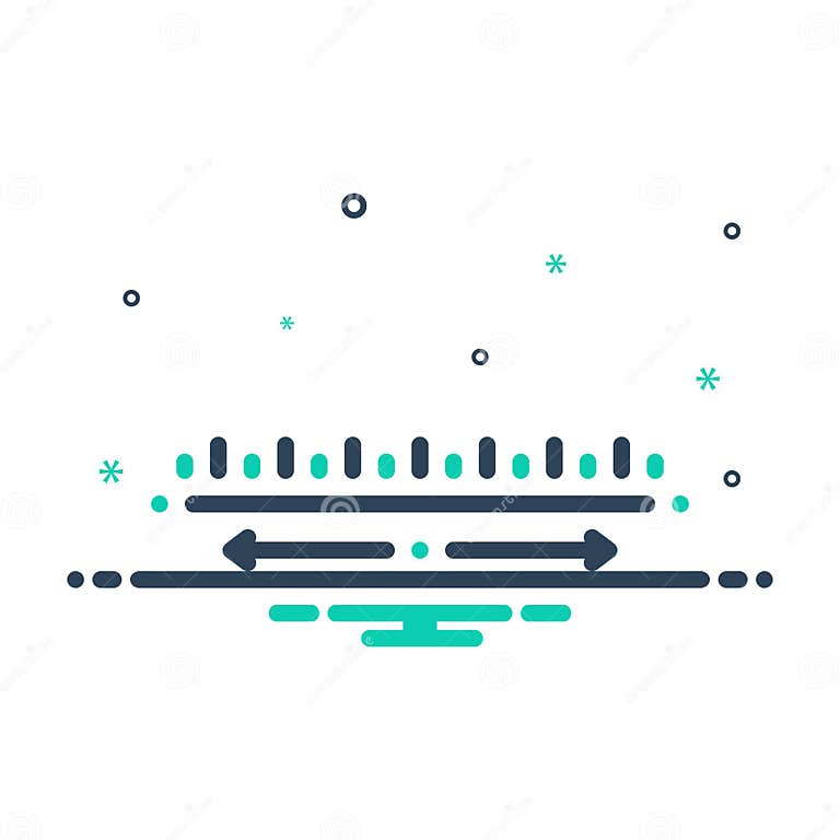 Mix Icon for Width, Broadness and Scale Stock Illustration ...