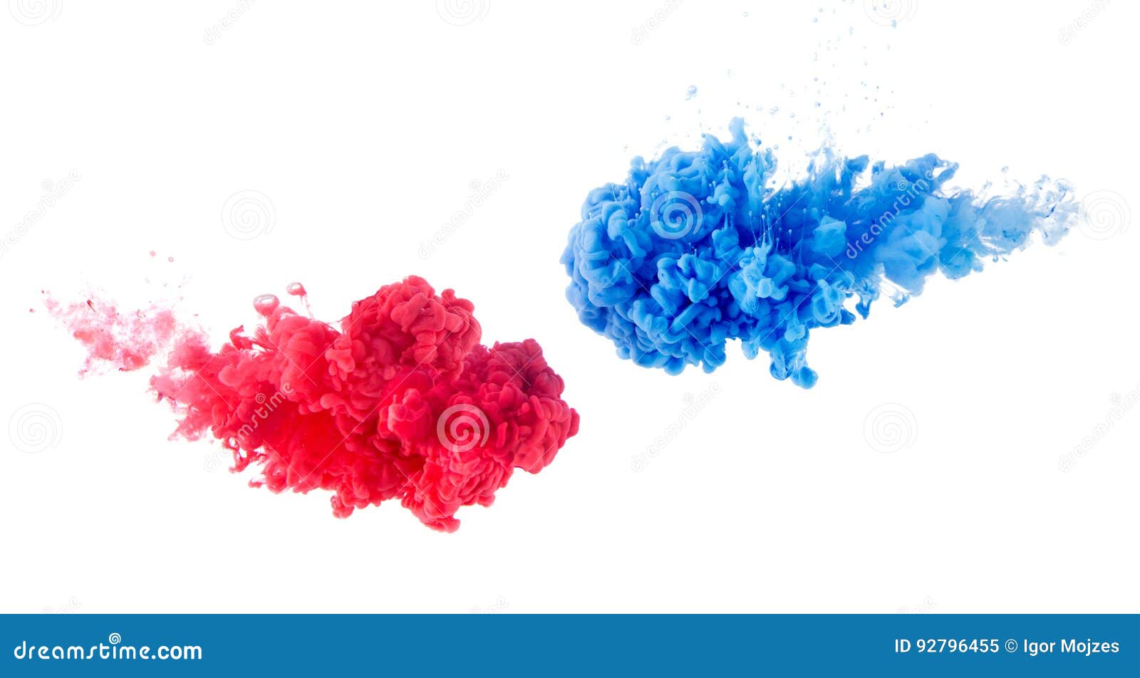 Mix of Ink Splashes on White Background Stock Image - Image of bright ...