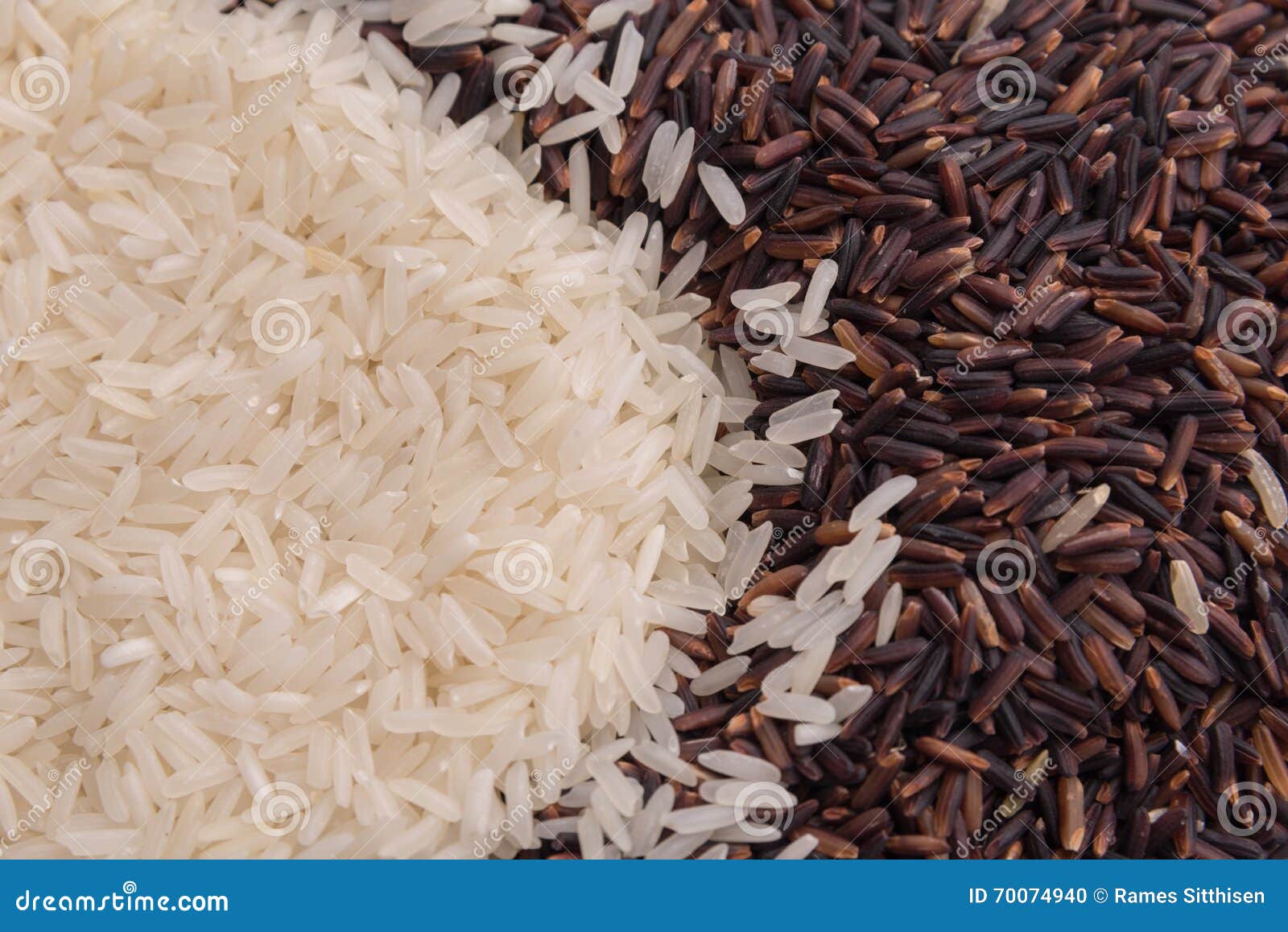 Mix of Jusmin Rice and Riceberry Rice. Stock Photo - Image of valentine ...