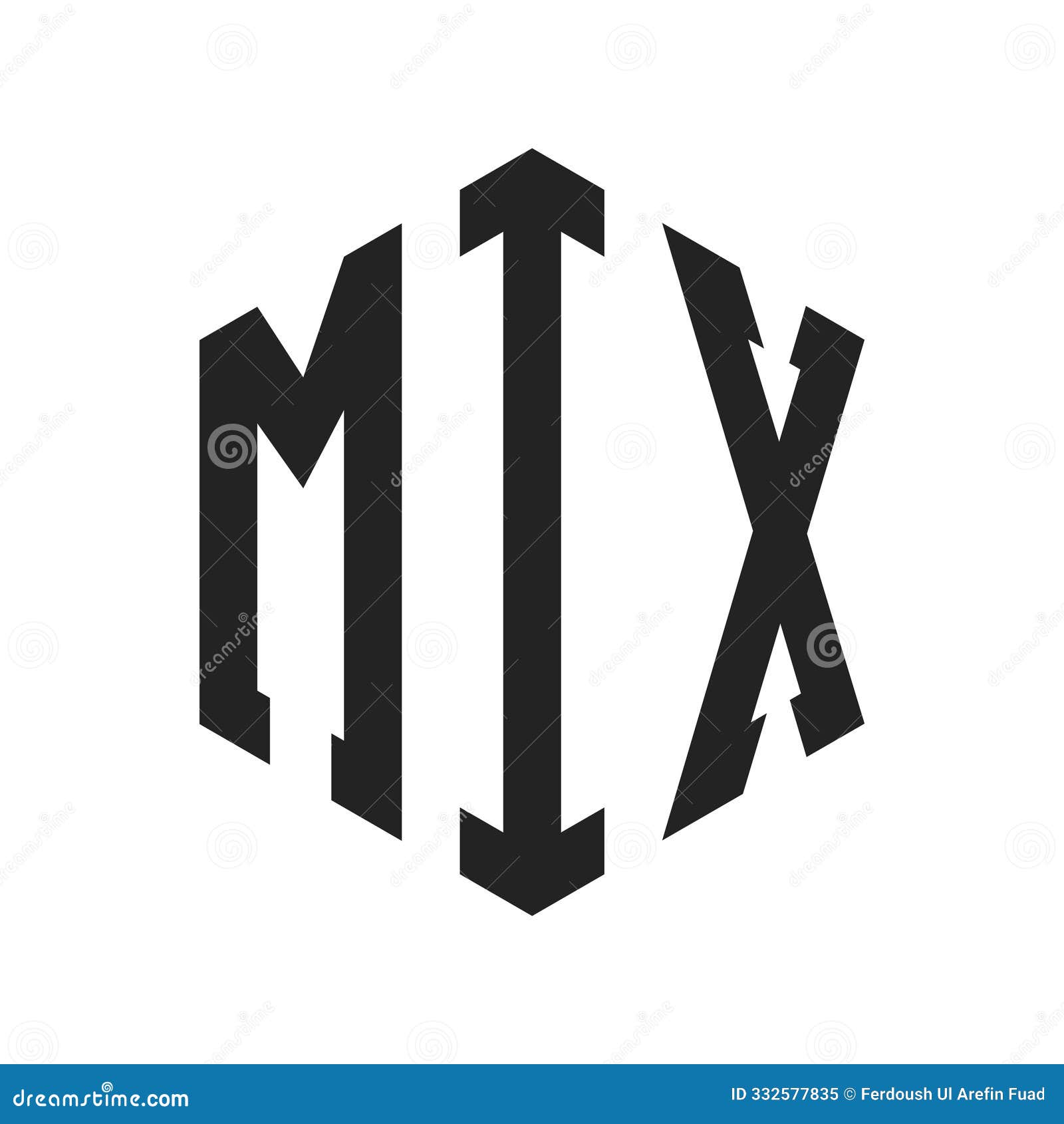 MIX Logo Design. Initial Letter MIX Monogram Logo Using Hexagon Shape ...
