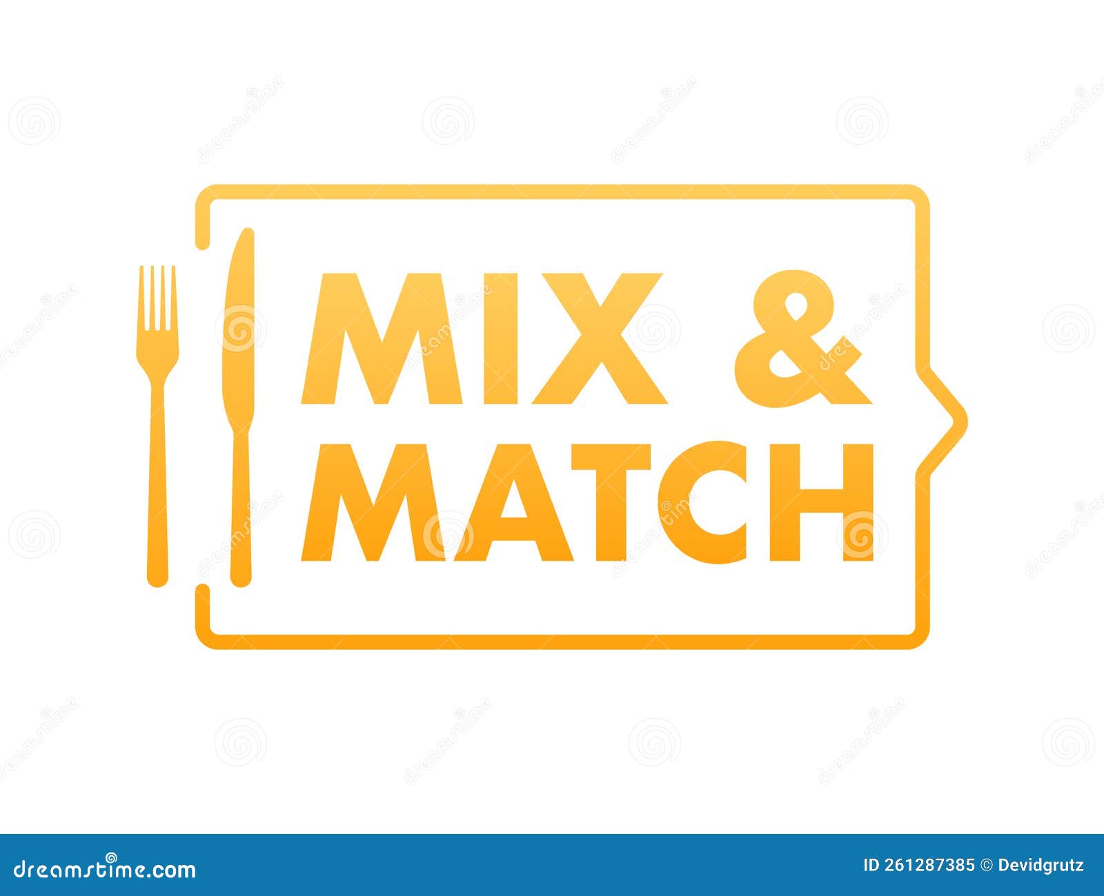 Mix and Match Sign, Label. Vector Stock Illustration Stock Vector ...