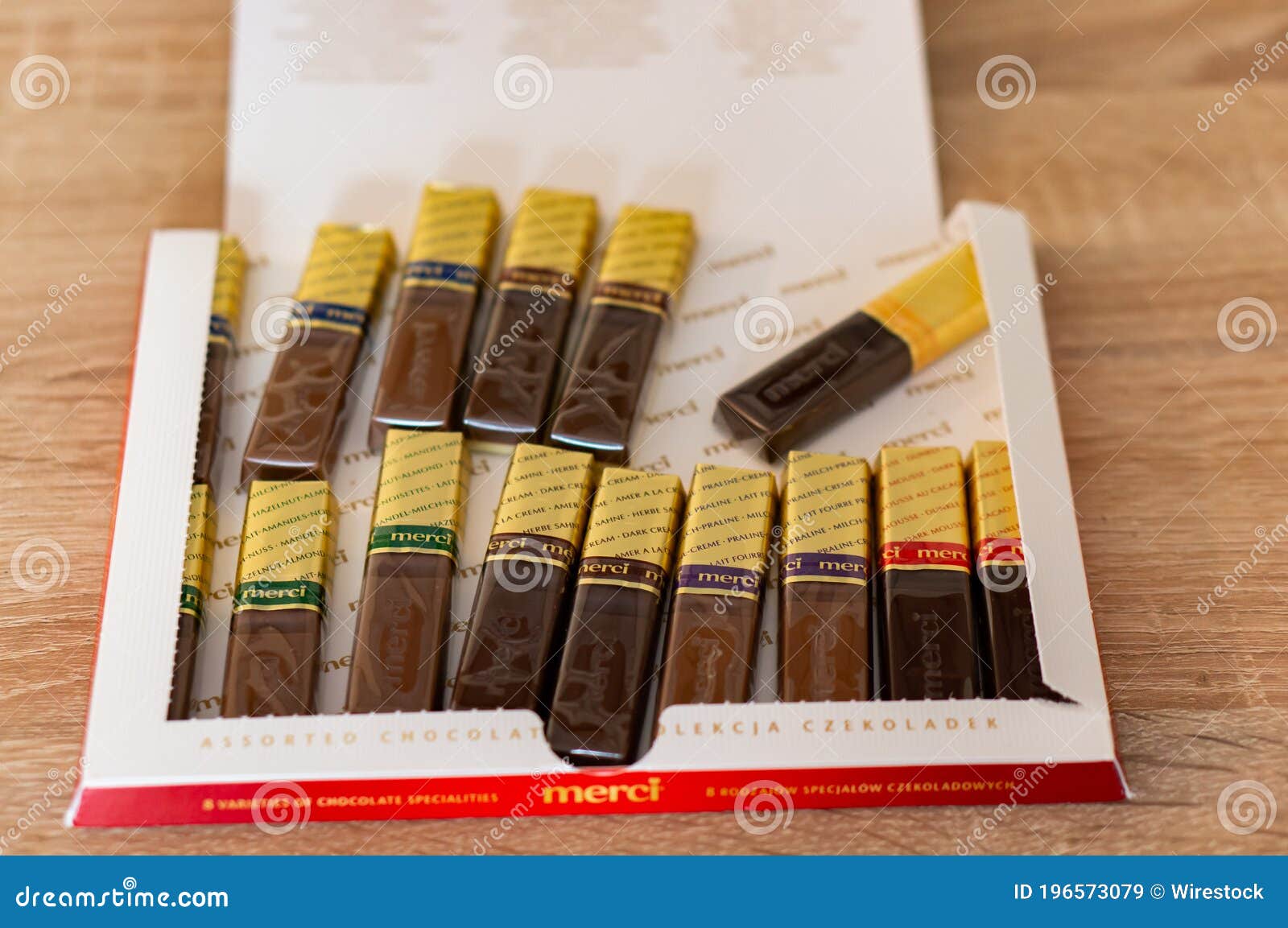 Mix of Merci Chocolate in a Box Editorial Stock Image - Image of brand ...