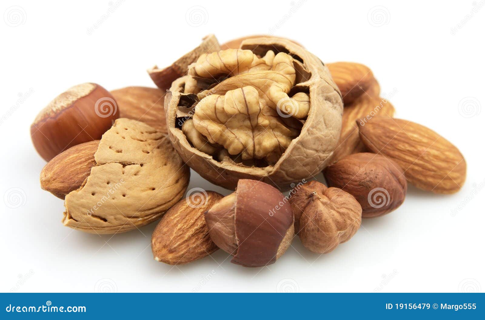 Mix of nuts stock image. Image of snack, isolated, almond - 19156479