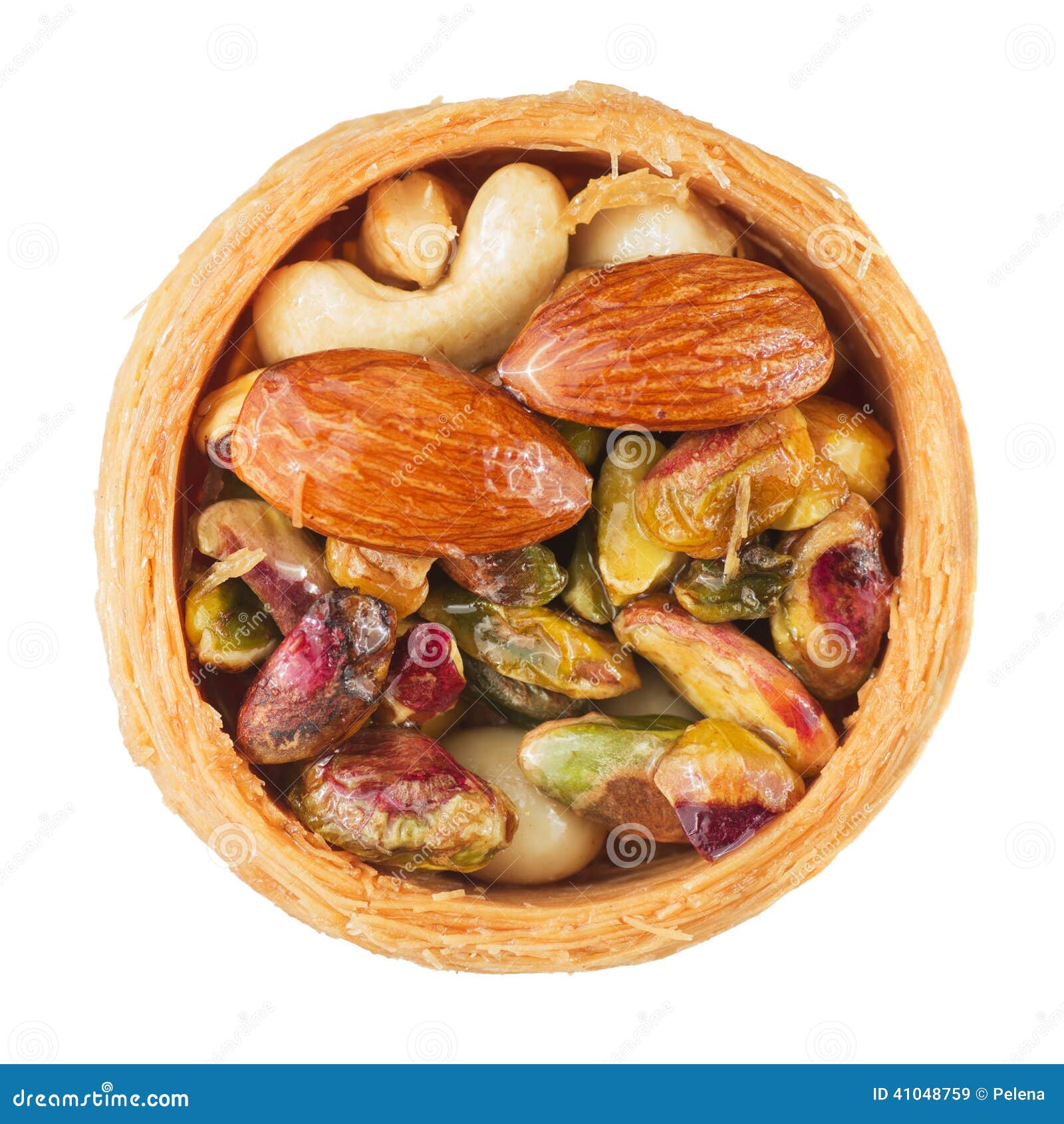 Mix of nuts in a basket stock image. Image of isolated - 41048759