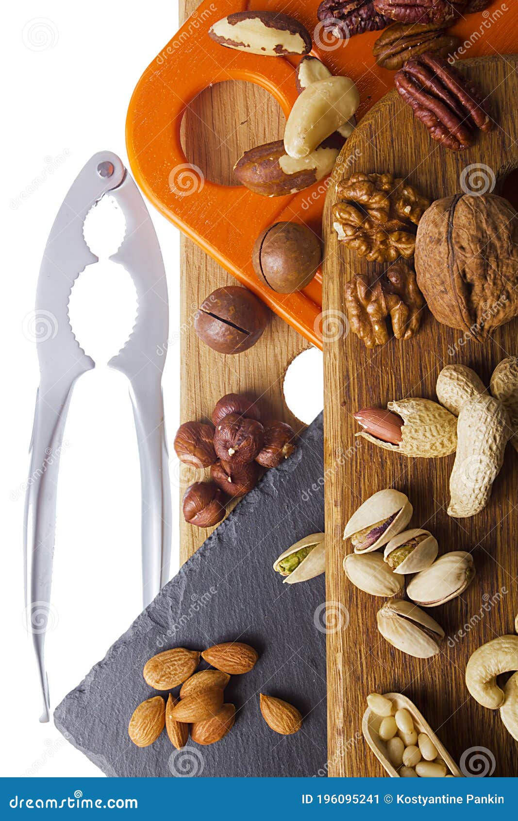 Mix of Nuts on Different Cutting Boards Stock Image - Image of nutrient ...