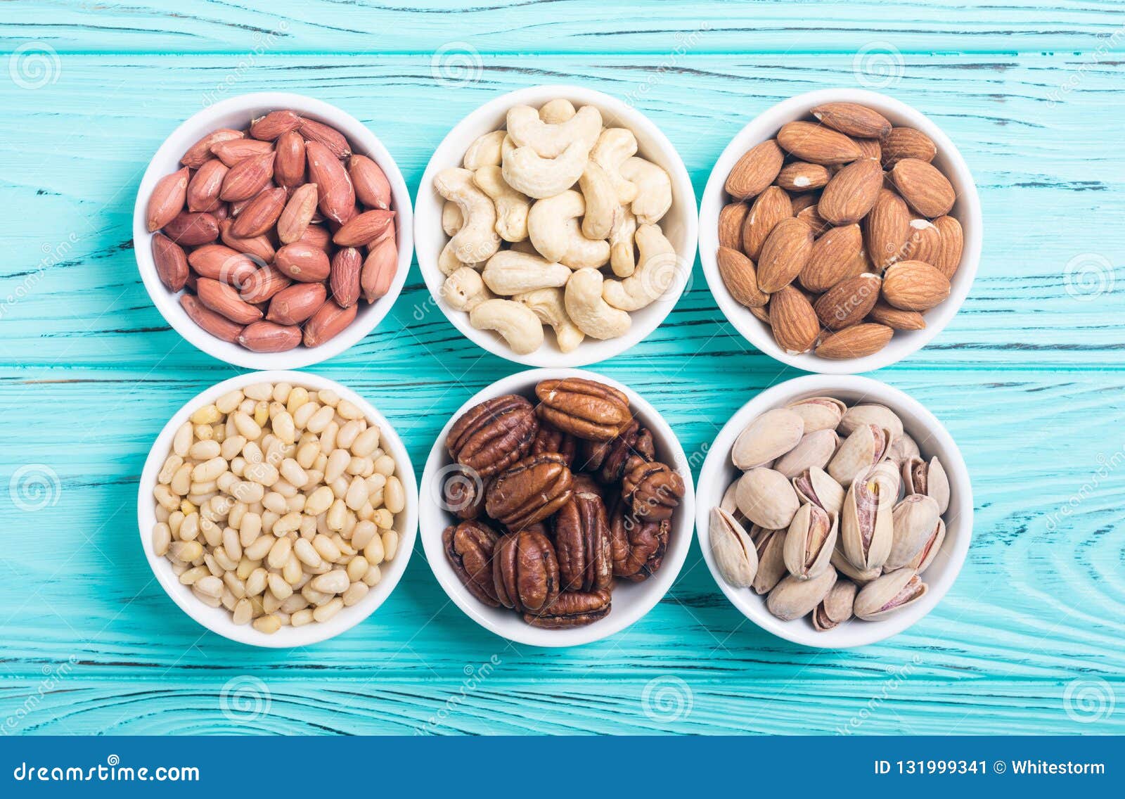 Mix of nuts stock image. Image of healthy, pine, organic - 131999341