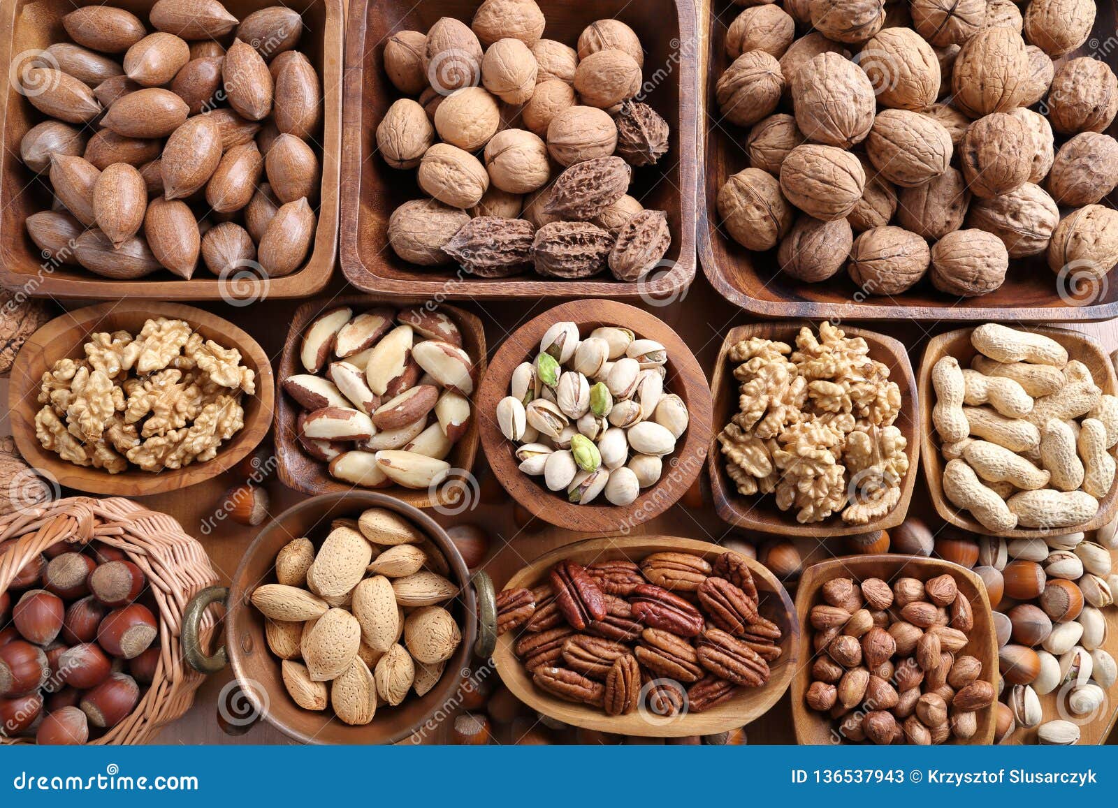 Mix of nuts stock image. Image of almond, nuts, choice - 136537943