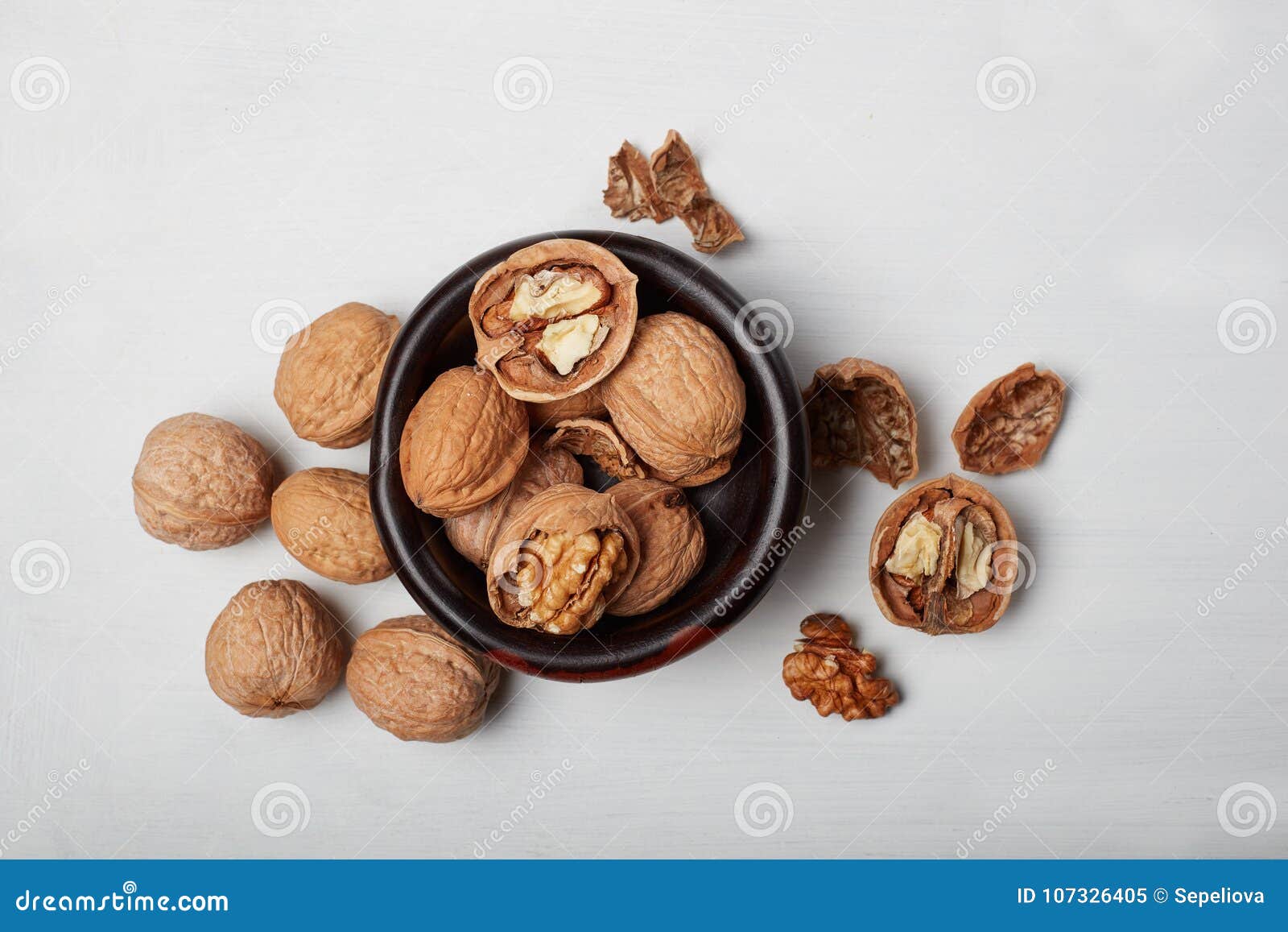 Mix of Nuts on White Background Stock Image - Image of pattern, edible ...