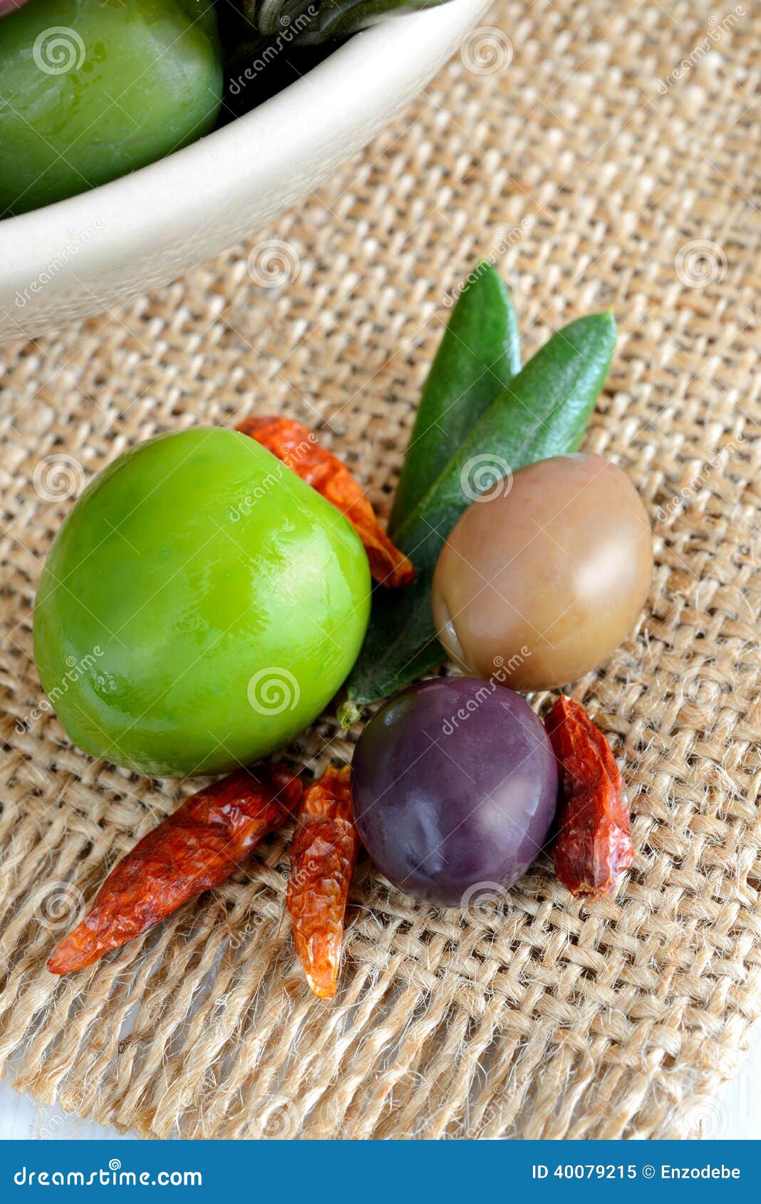 Mix olives stock image. Image of white, leaf, isolated - 40079215