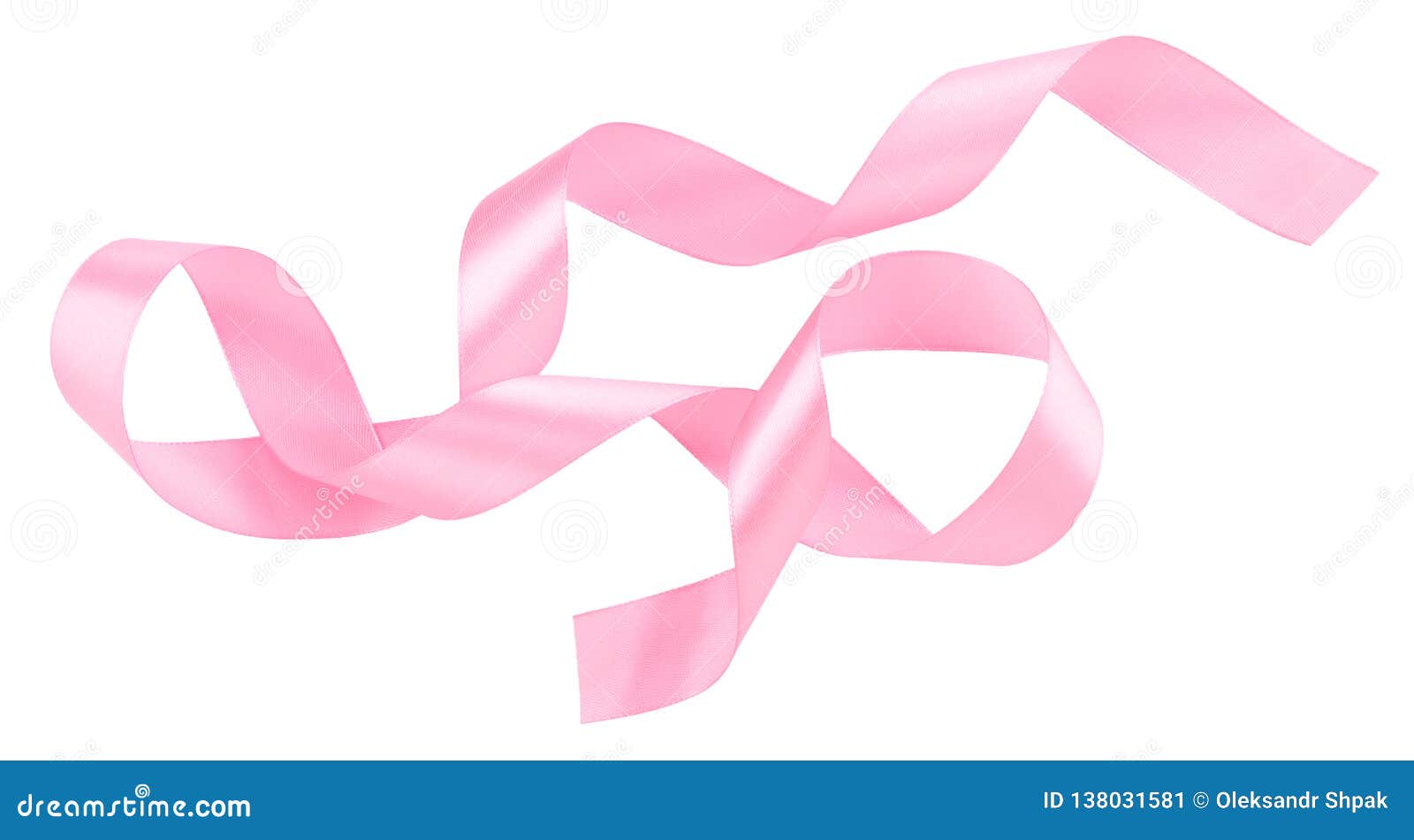 Mix Pink Ribbon on a White Background Stock Image - Image of ...
