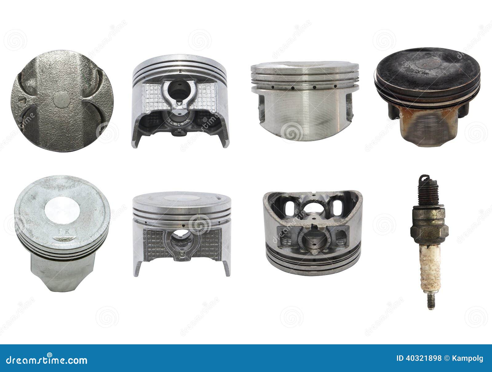 Mix Pistons Both Old and New. Stock Photo - Image of shiny, metal: 40321898
