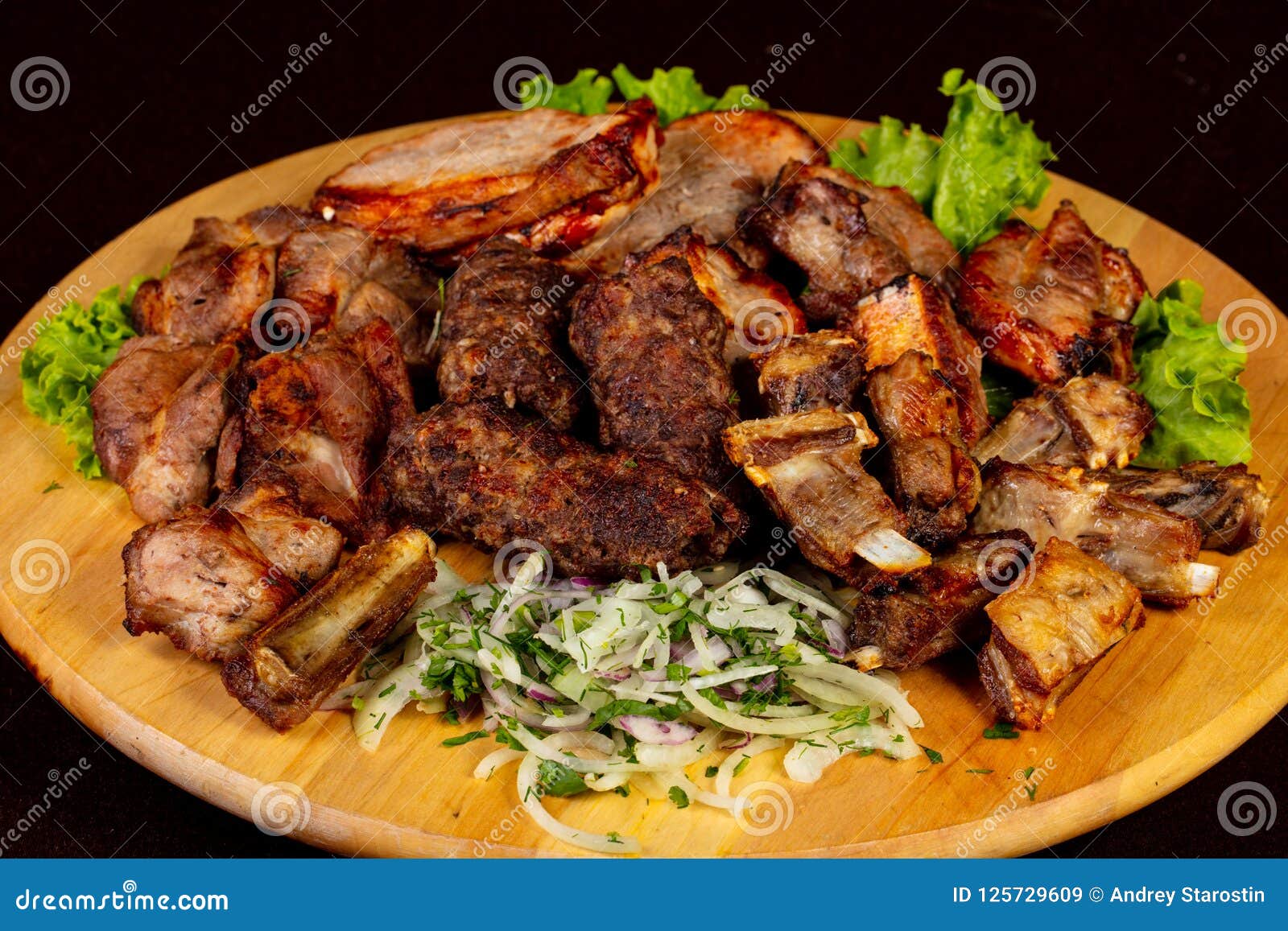 Mix plate barbecue stock image. Image of lunch, cooking - 125729609