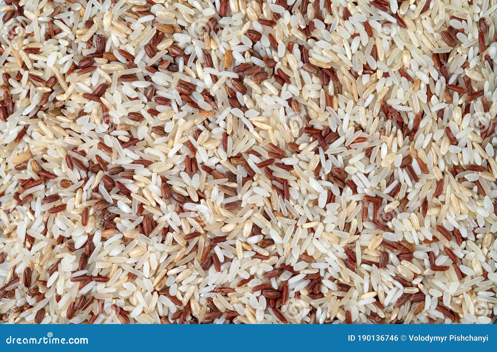 A Mix of a Plurality of Different Types of Rice. Stock Photo - Image of ...
