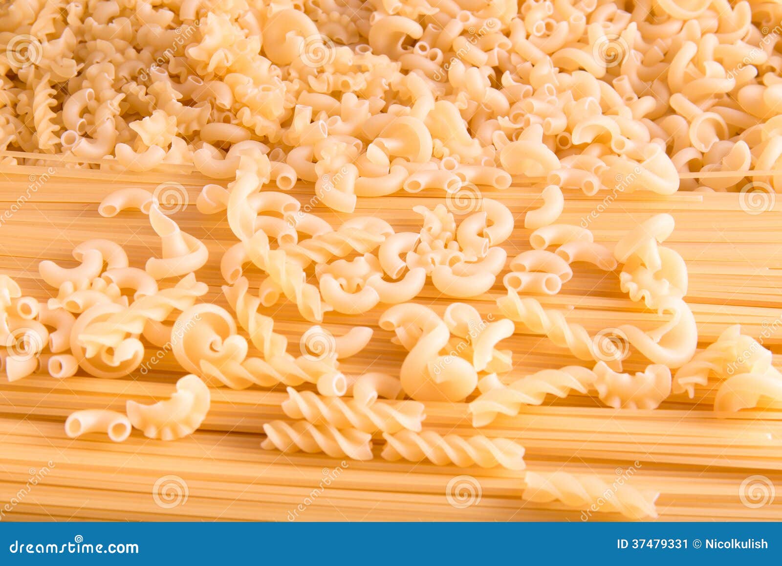 Mix of raw pasta stock image. Image of product, eating - 37479331