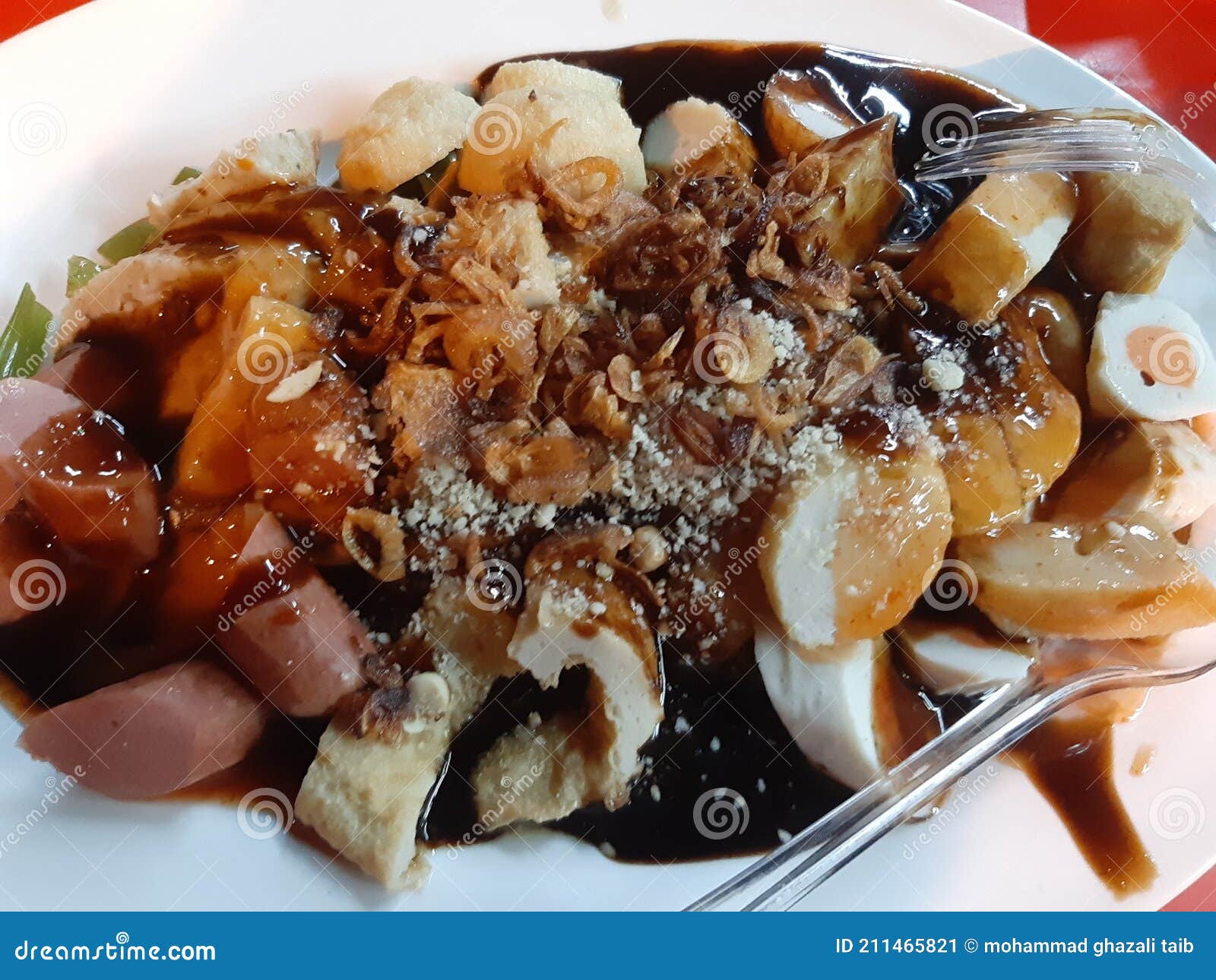 Mix Rojak food stock image. Image of rojak, good, delicious - 211465821