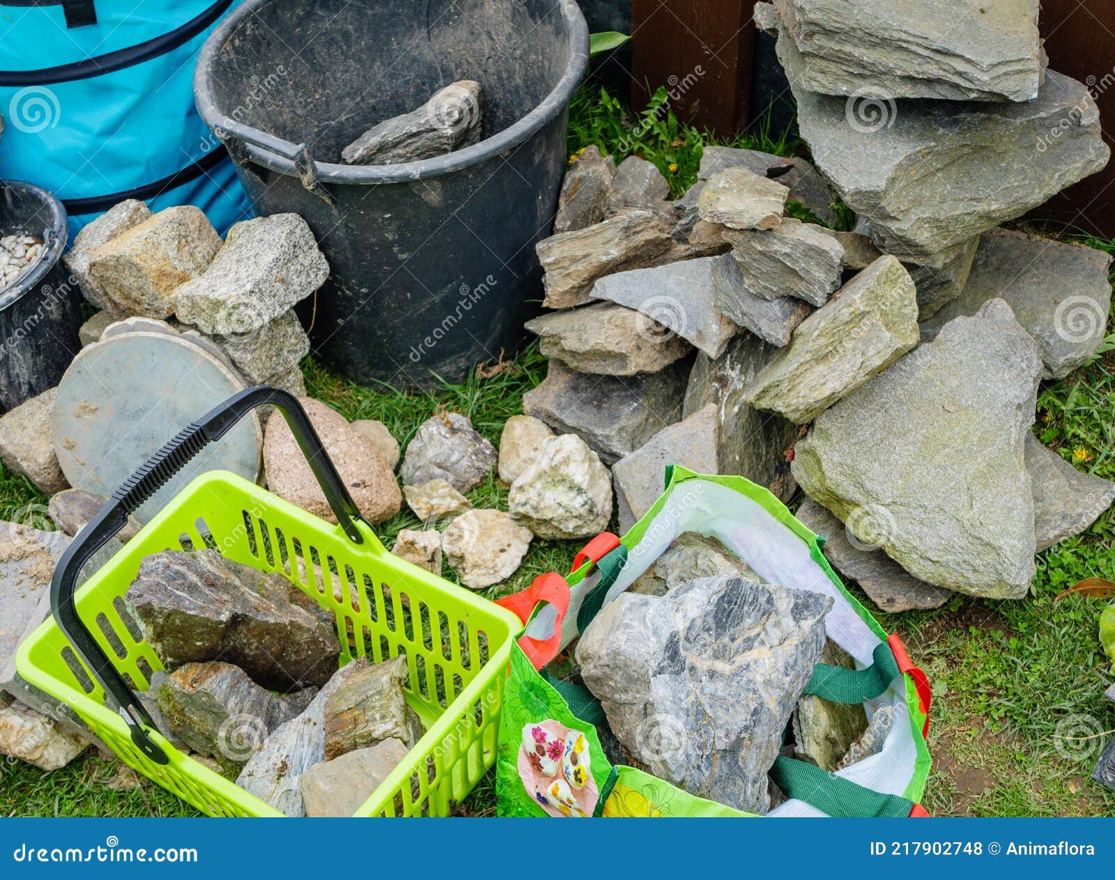 Mix of Rubble for Garden Design Stock Photo - Image of commercial ...