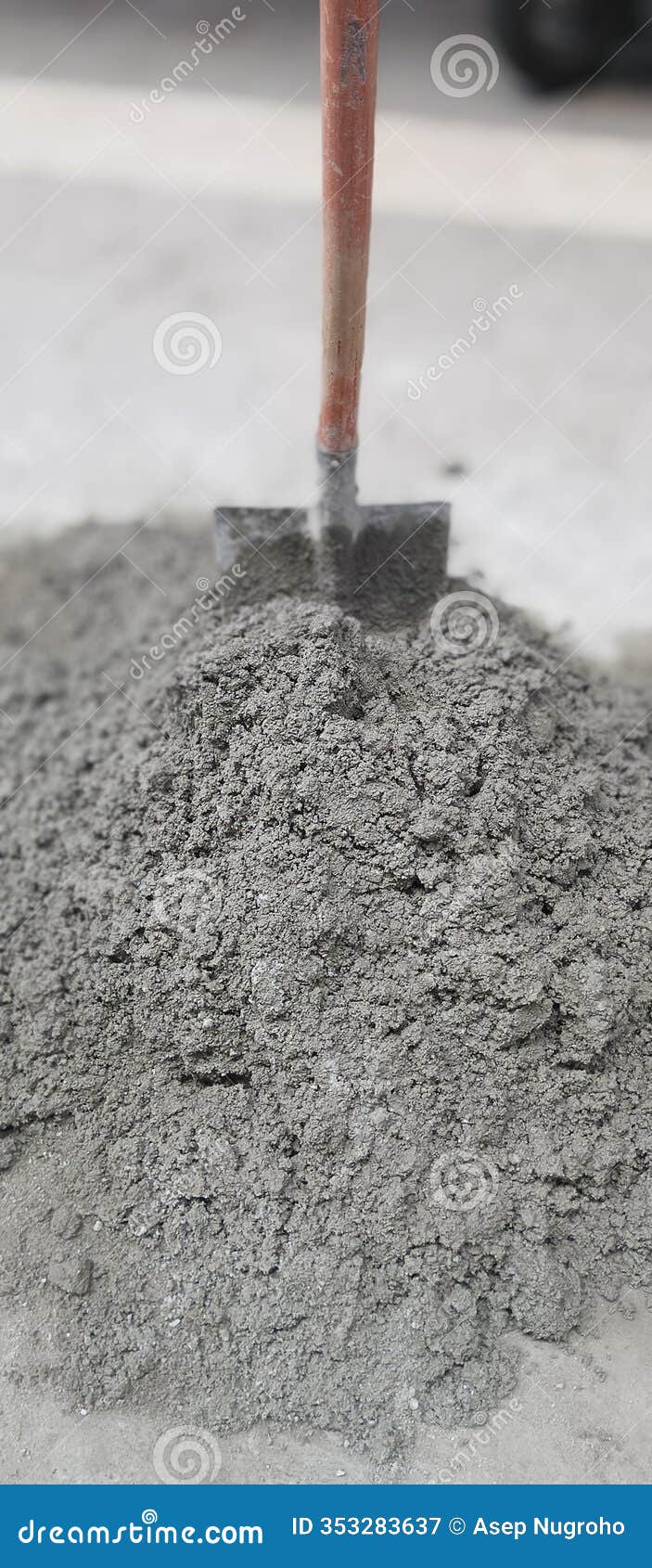 Mix the Sand and Cement Using a Shovel, Stock Image - Image of shovel ...