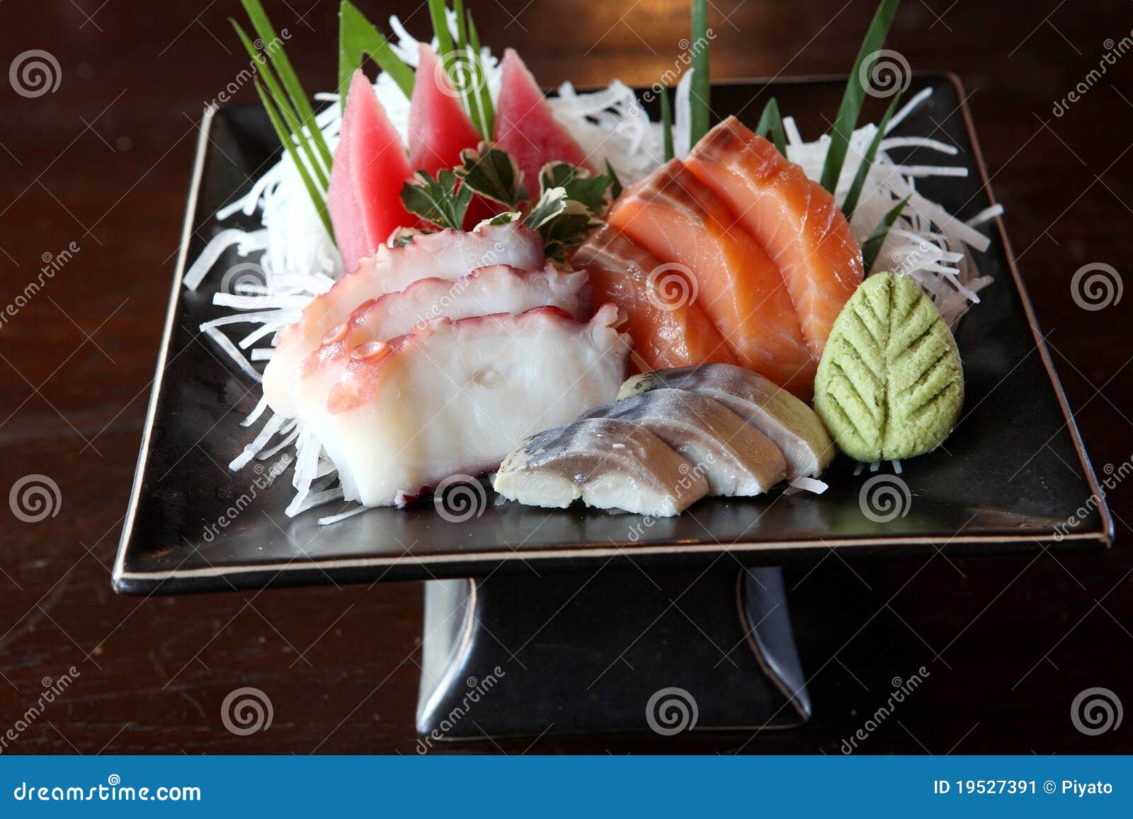 Mix Sashimi, Raw Fish Tuna and Salmon Sashimi Stock Image - Image of ...