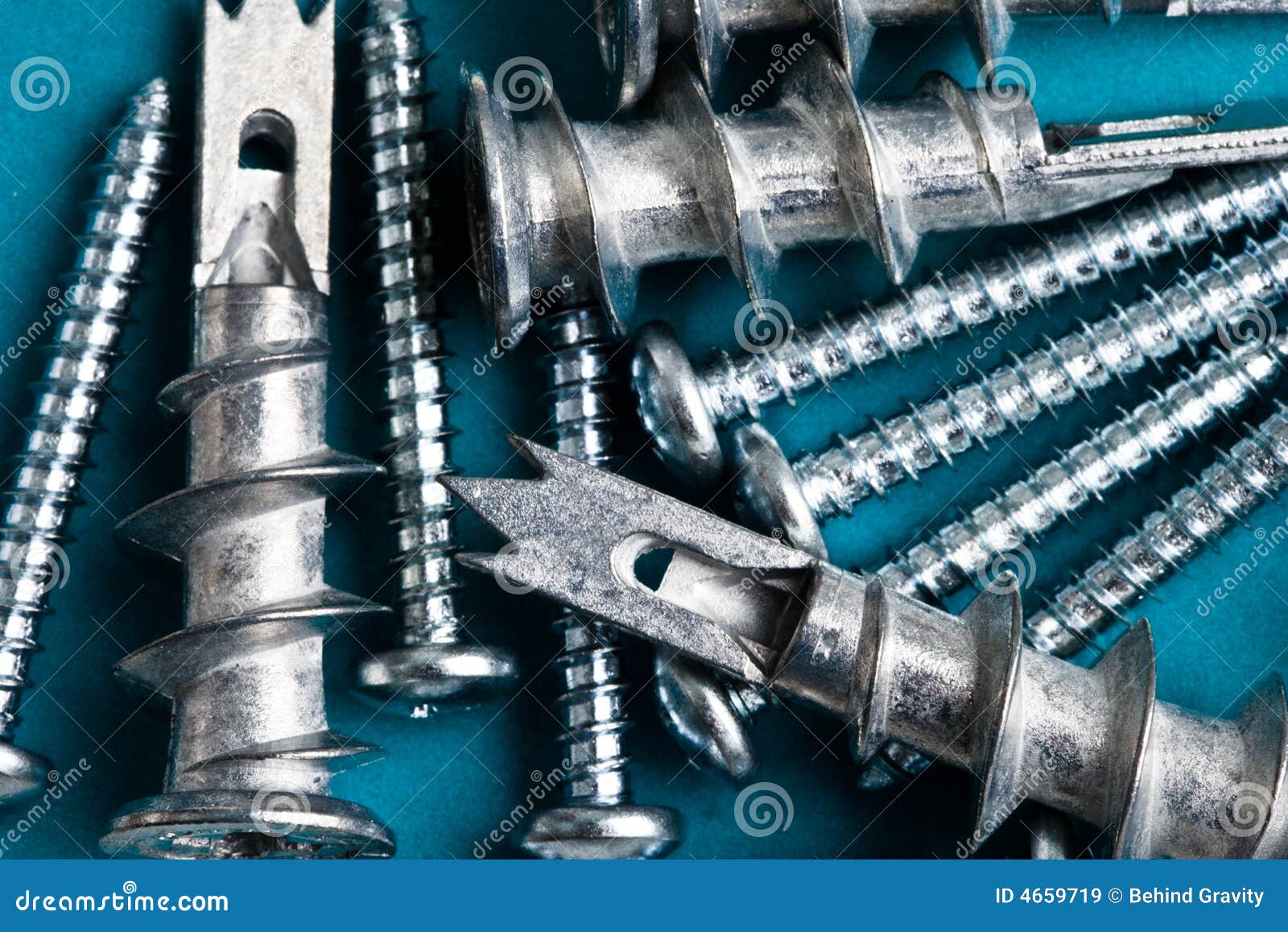 Mix of screws and drywall stock image. Image of equipment - 4659719