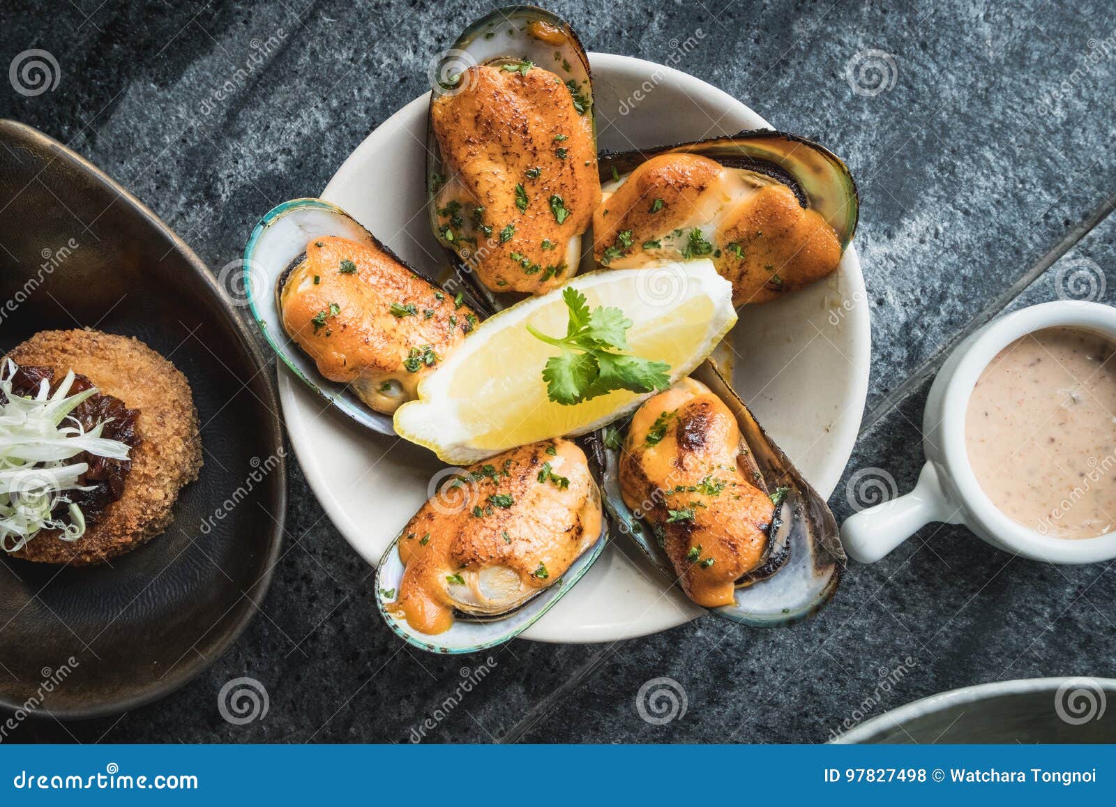 Mix of Seafood Set Menu Fresh Stock Photo - Image of appetizer, seafood ...