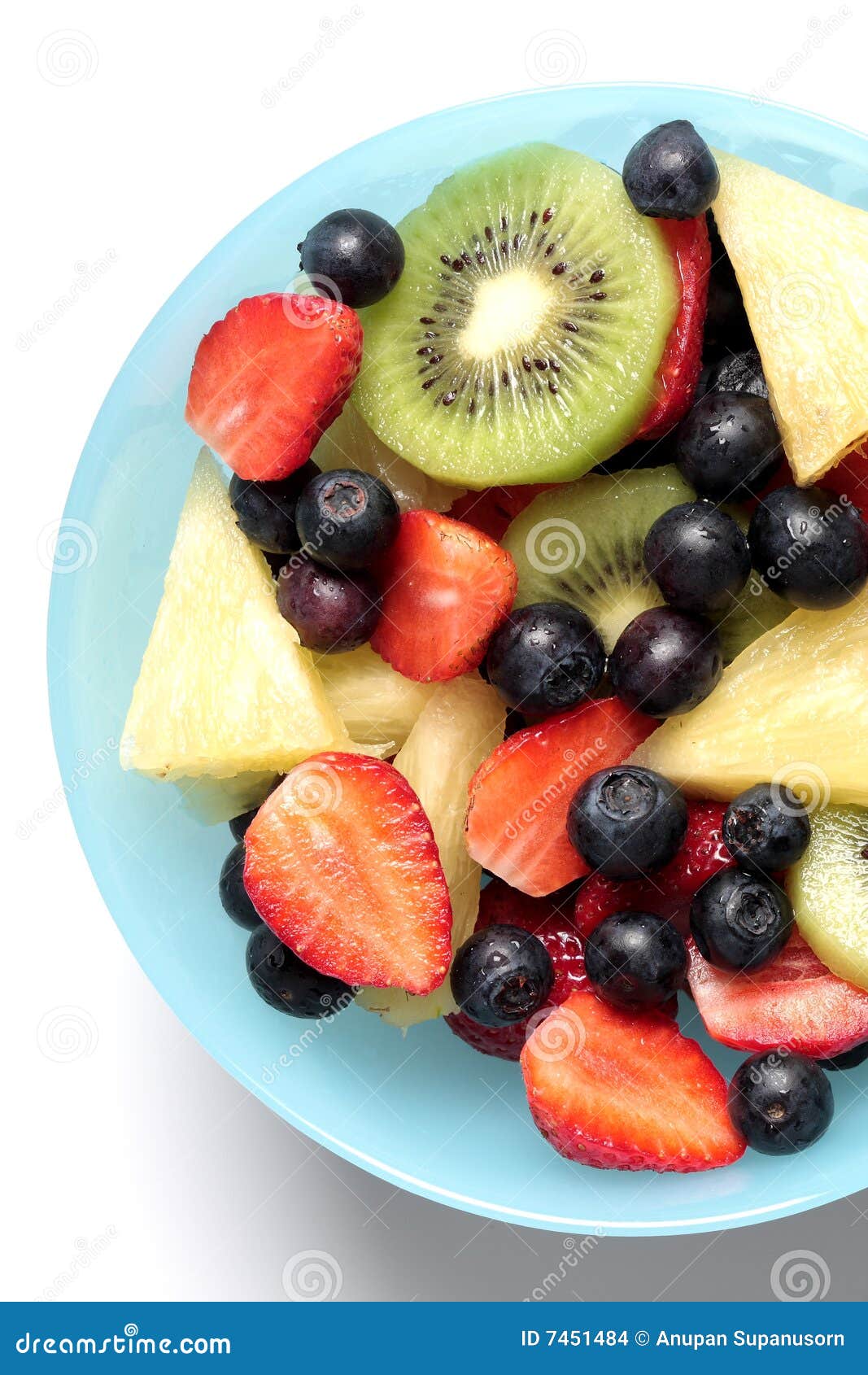 Mix Slice Fresh Fruit in Bowl Stock Photo - Image of organic, fresh ...
