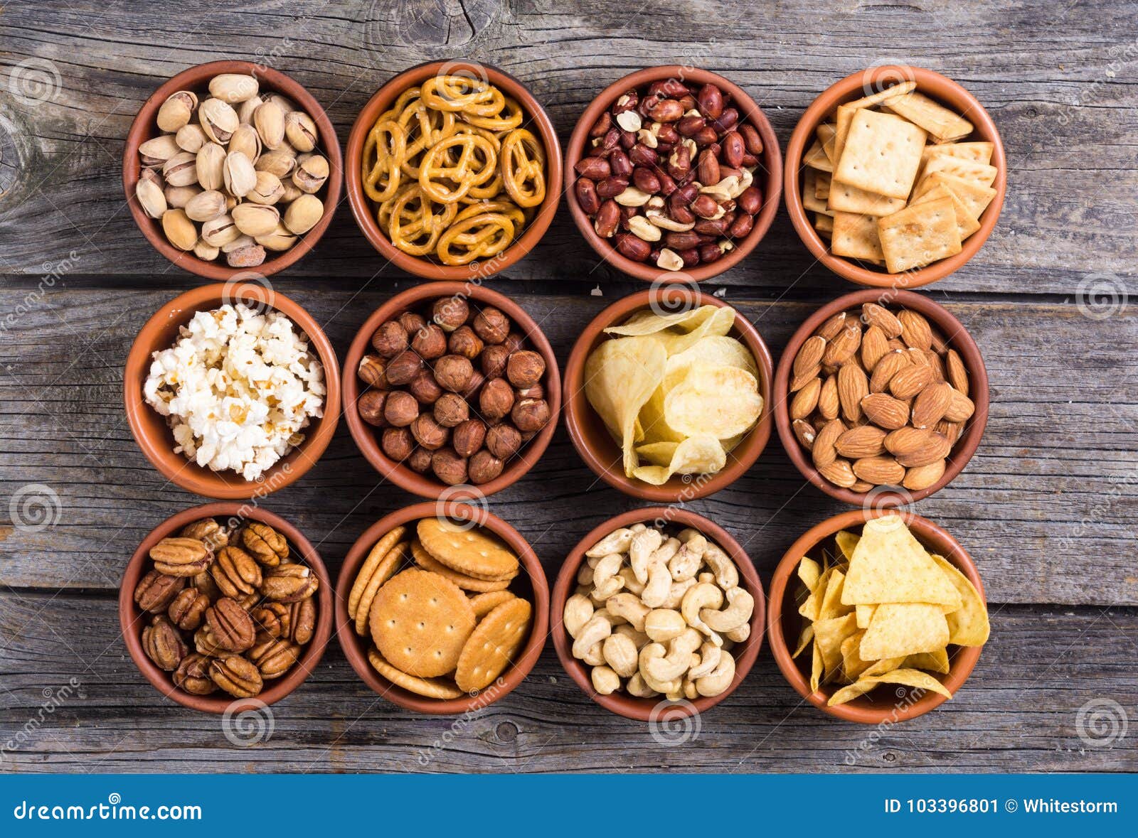 Mix of snacks stock image. Image of peanut, almond, popcorn - 103396801