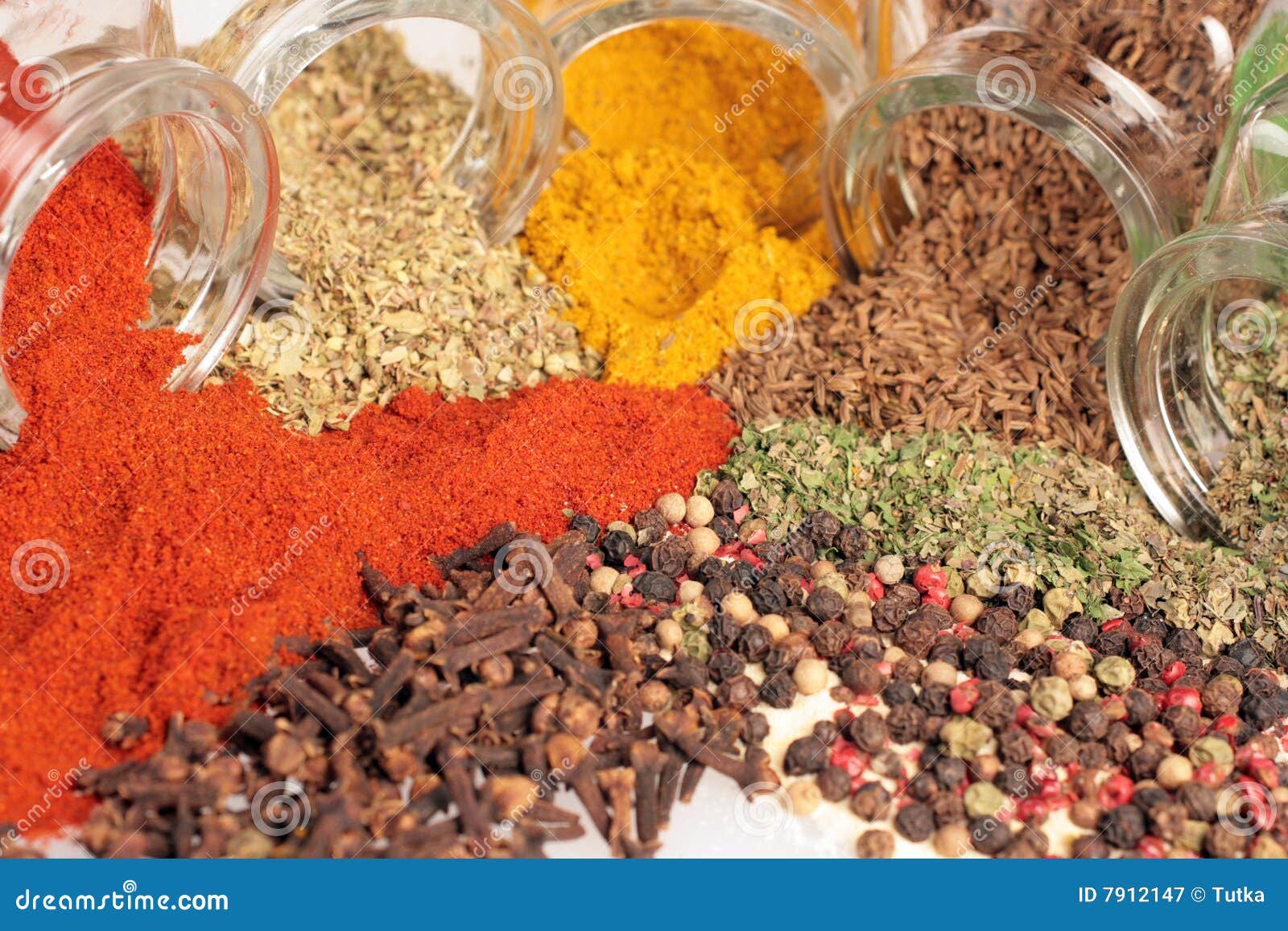 Mix of Spices stock image. Image of symmetry, bowl, powder - 7912147