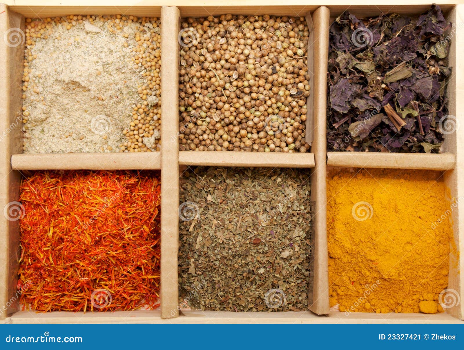 Mix Spicy Spices in box stock image. Image of india, heap - 23327421