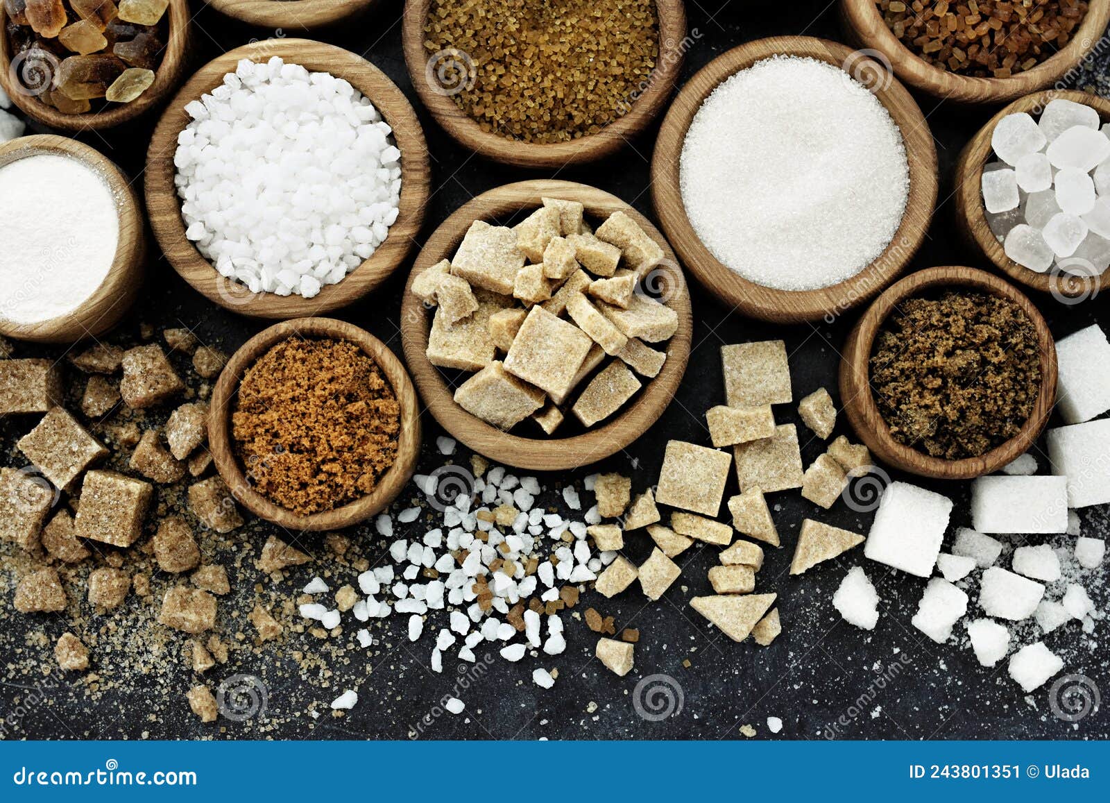 Mix of Sugar Varieties: Unbleached, Brown and White, Refined and ...