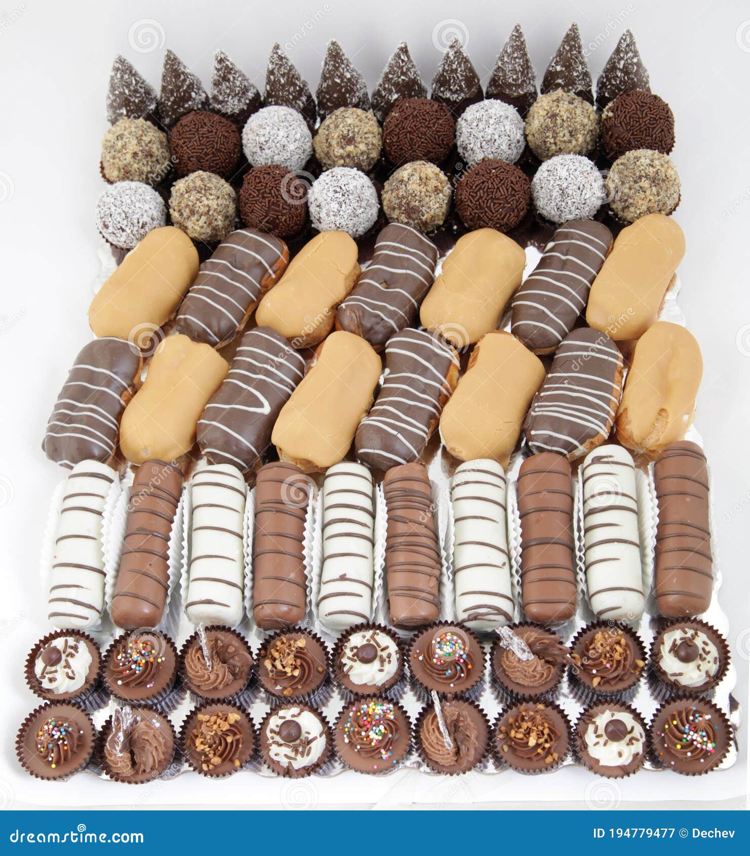 Mix of Sweet Cookies. Many Different Kinds and Variations of Cookie ...