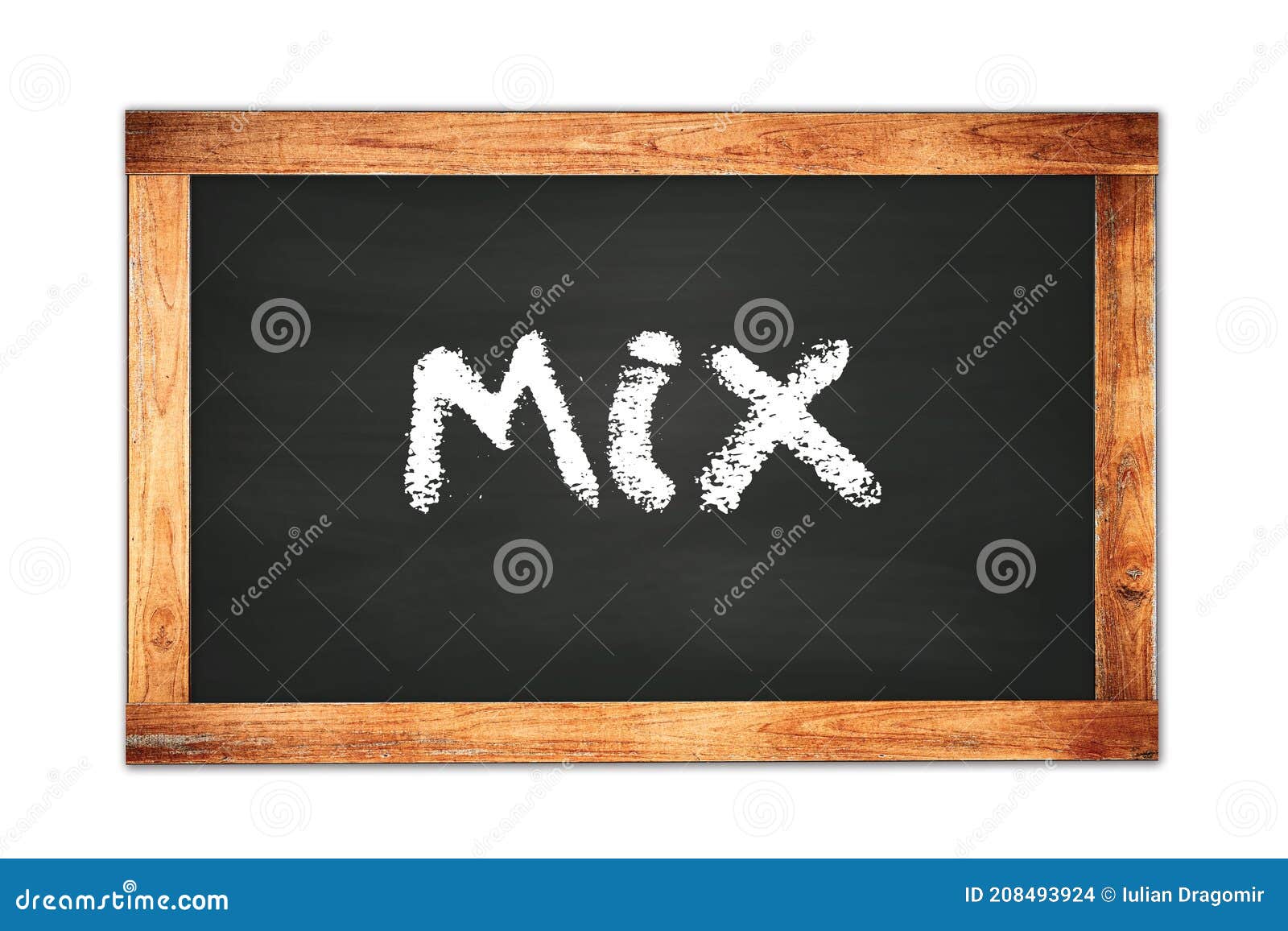 MIX Text Written on Wooden Frame School Blackboard Stock Photo - Image ...