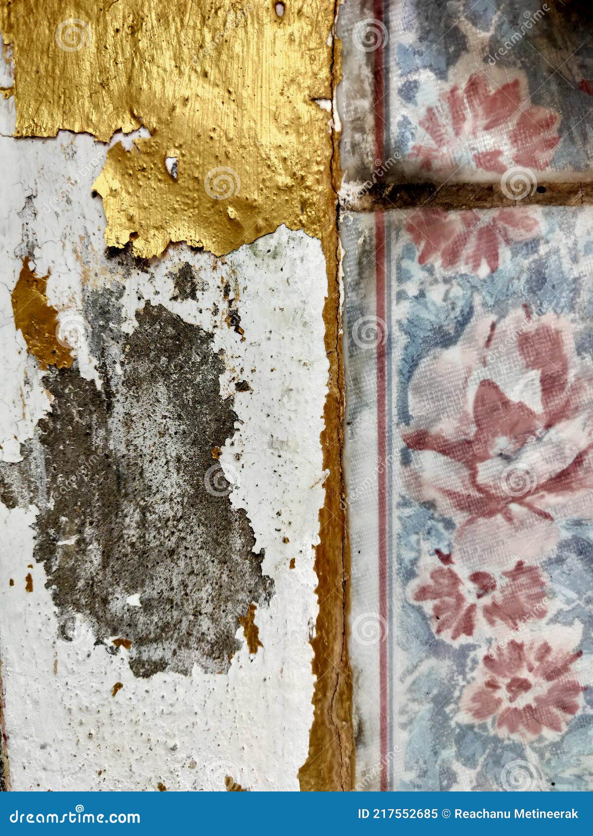 Mix Texture Background from Temple Stock Image - Image of mural ...