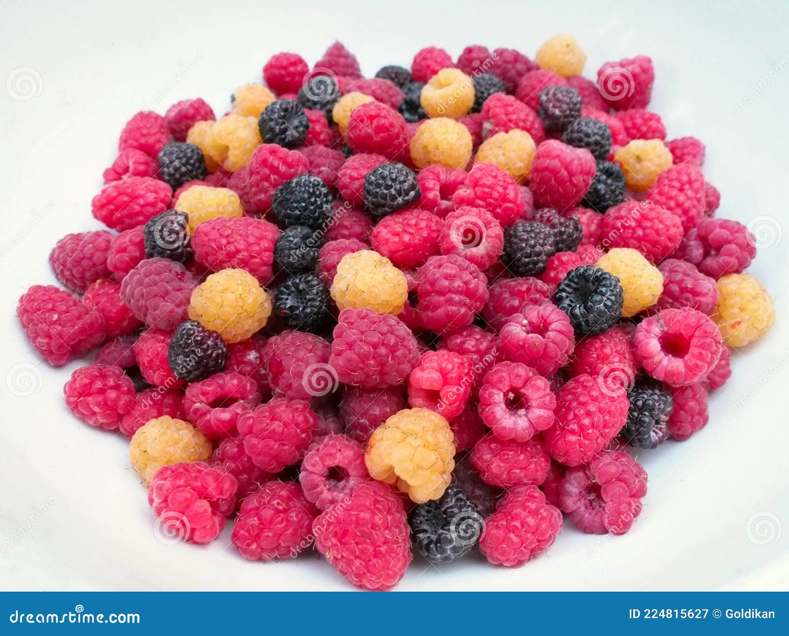 Mix Three Varieties of Raspberries - Stock Image - Image of raspberries ...