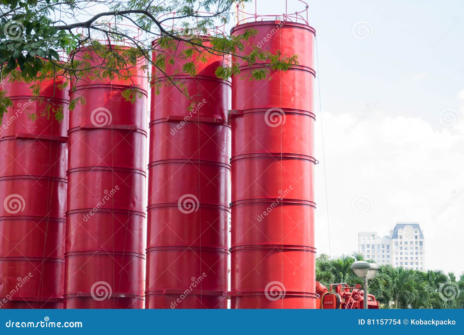 Mix tower stock photo. Image of facility, modern, material - 81157754