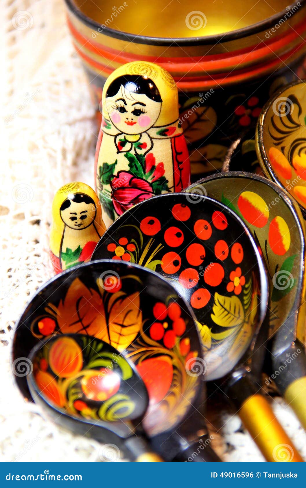 Mix of Traditional Russian Souvenirs Stock Photo - Image of folklore ...