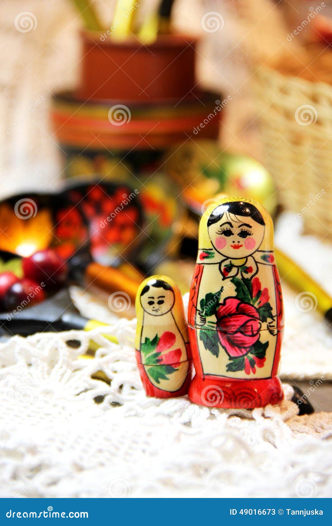 Mix of Traditional Russian Souvenirs Stock Image - Image of doll ...