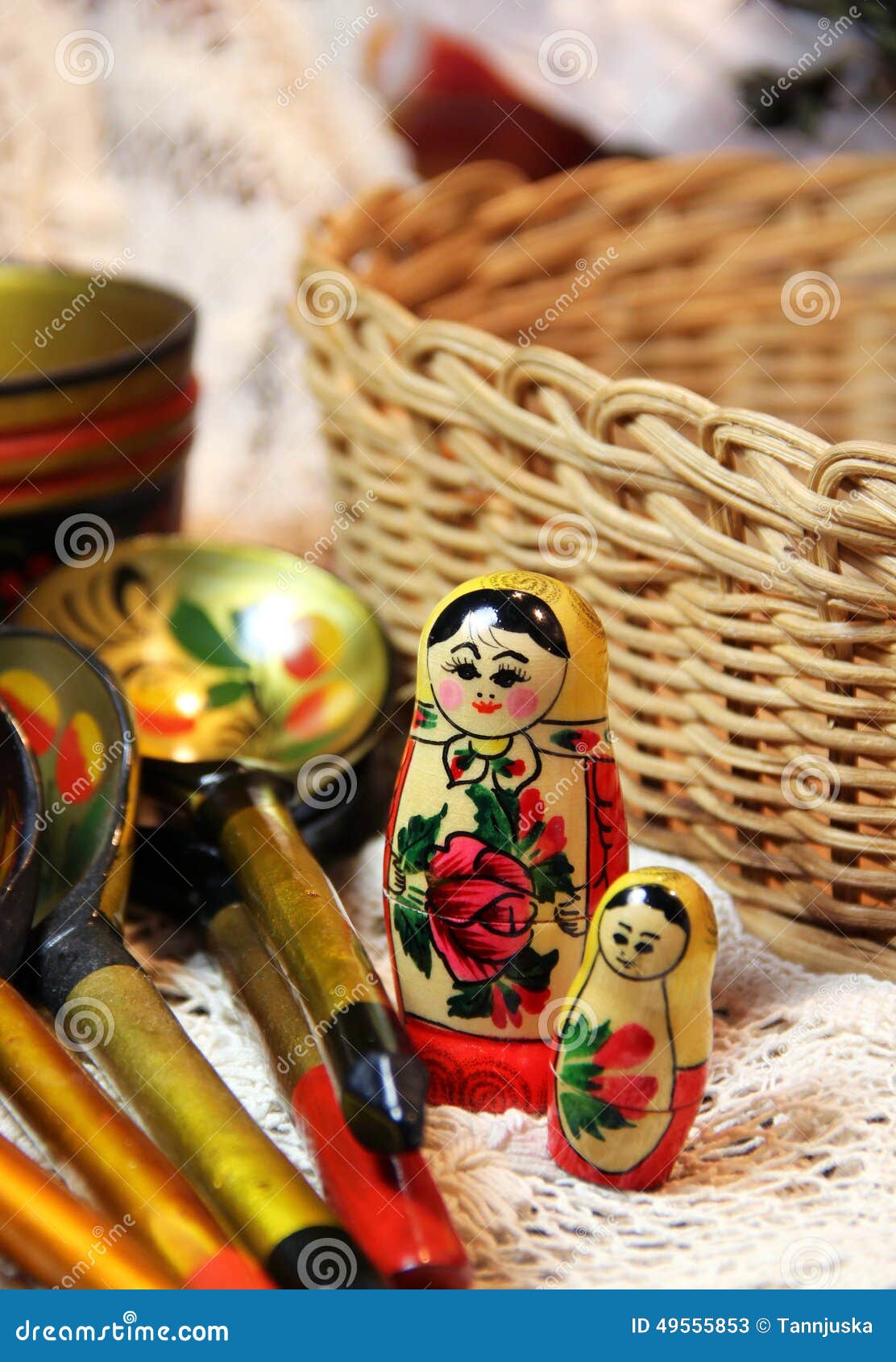 Mix of Traditional Russian Souvenirs Stock Image - Image of golden ...